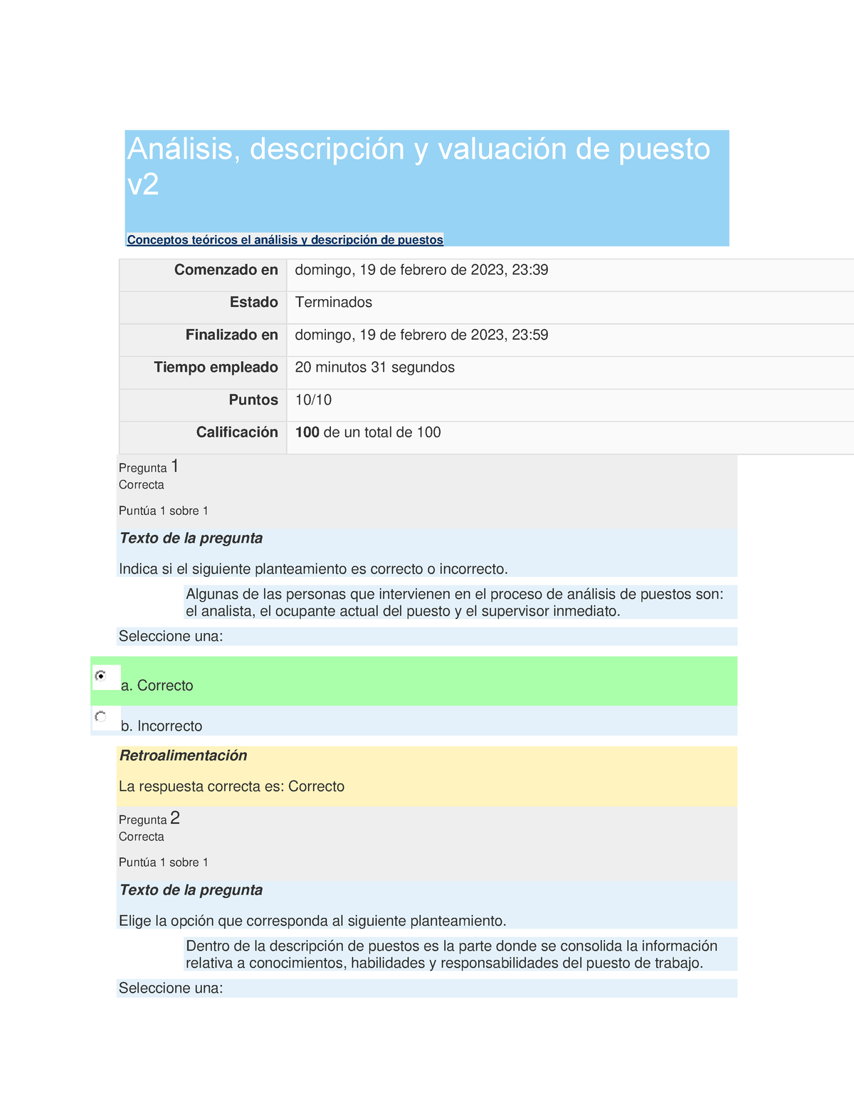 Conceptos Teóricos El Análisis Y Descripción De Puestos Análisis