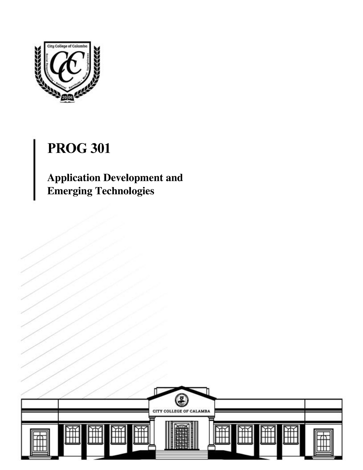 Prog301 Application Development And Emerging Technologies Prog 301