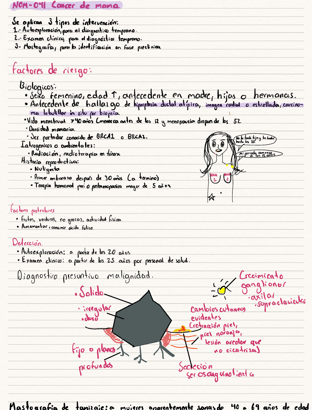 Cancer De Mama Mapa Conceptual