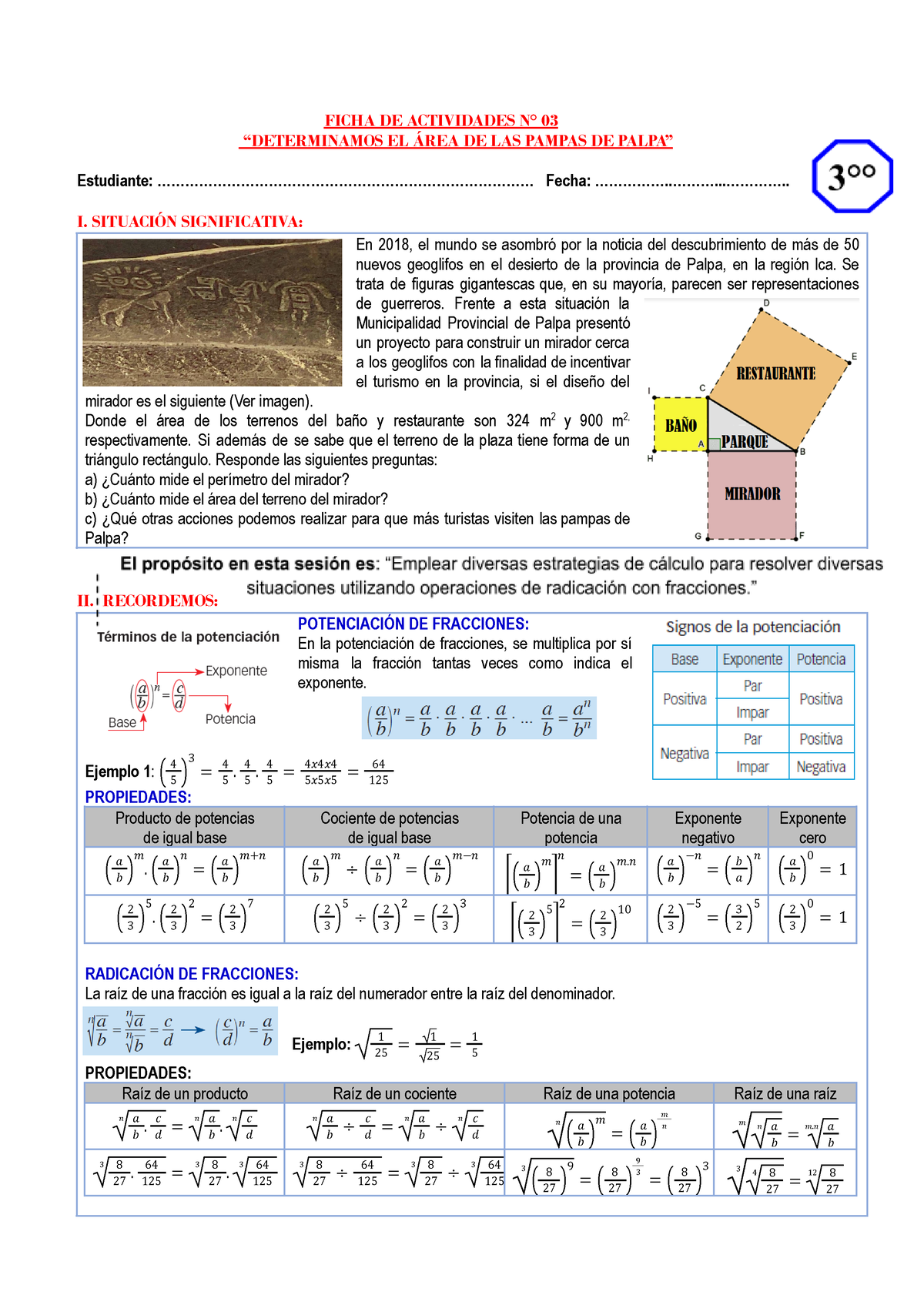 Ficha 3 3ero Eda4 Ficha De Actividades N° 03 “determinamos El