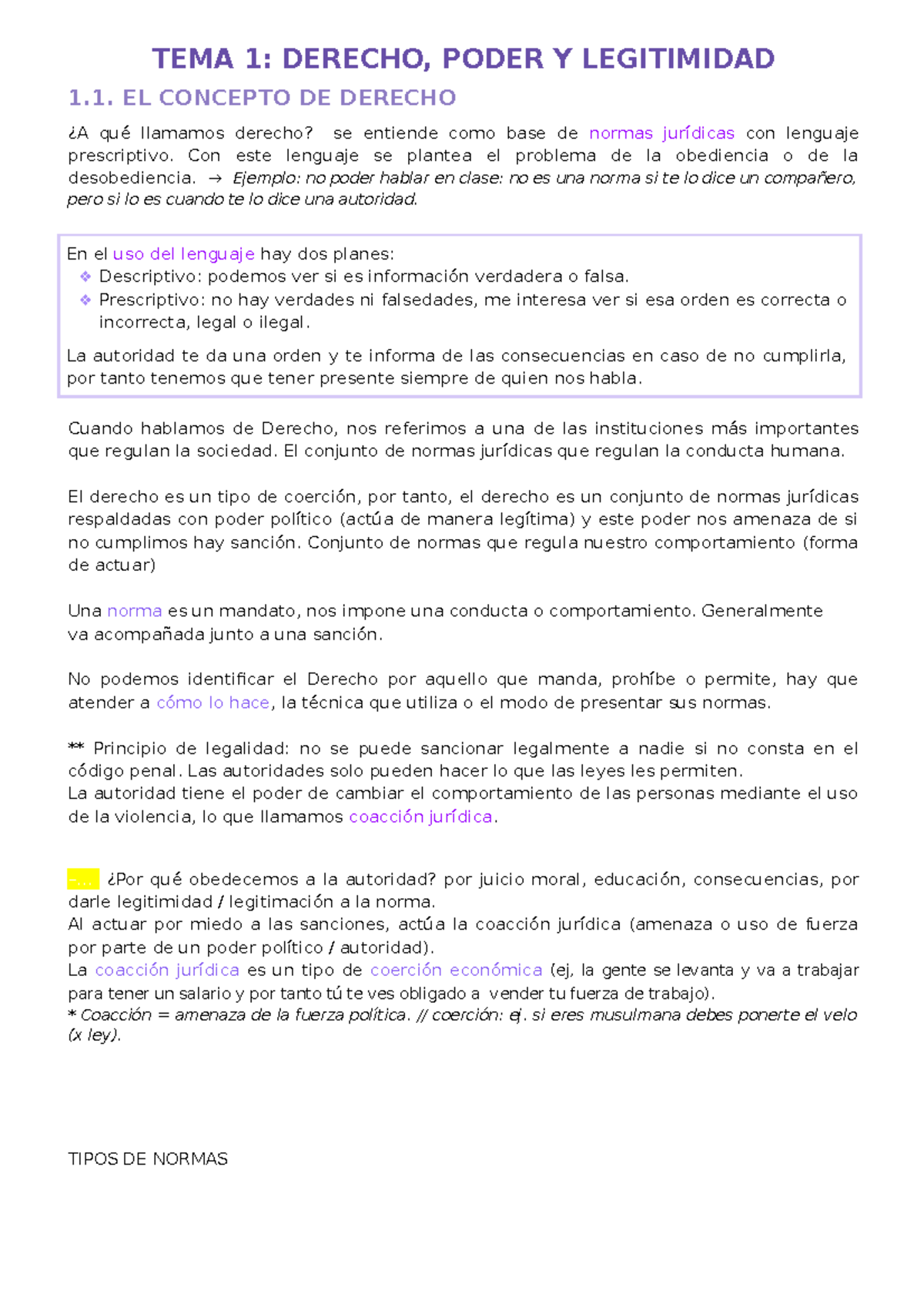 Fundamentos Del Derecho Ub Tema 1 Derecho Poder Y Legitimidad 1 El