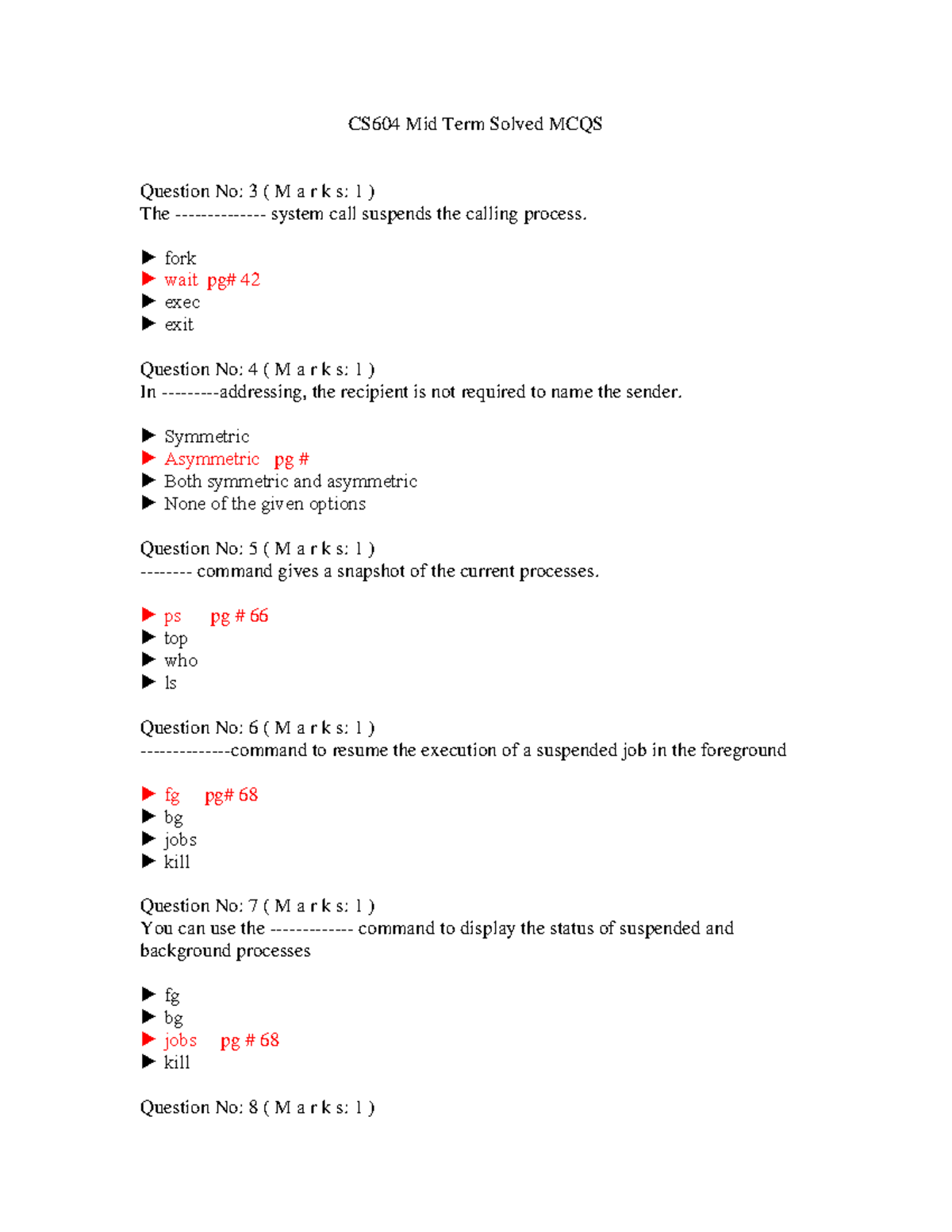 Cs604 Solved Midtermpapers Cs604 Mid Term Solved Mcqs Question No 3