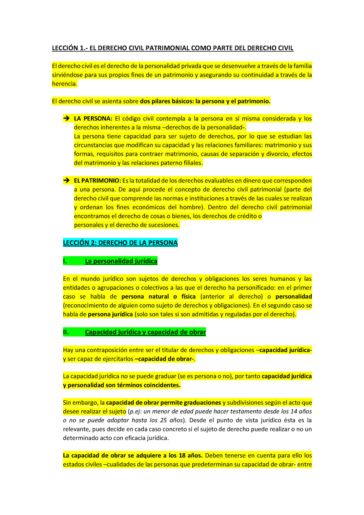 Apuntes Derecho Civildocx Toti LecciÓn 1 El Derecho Civil