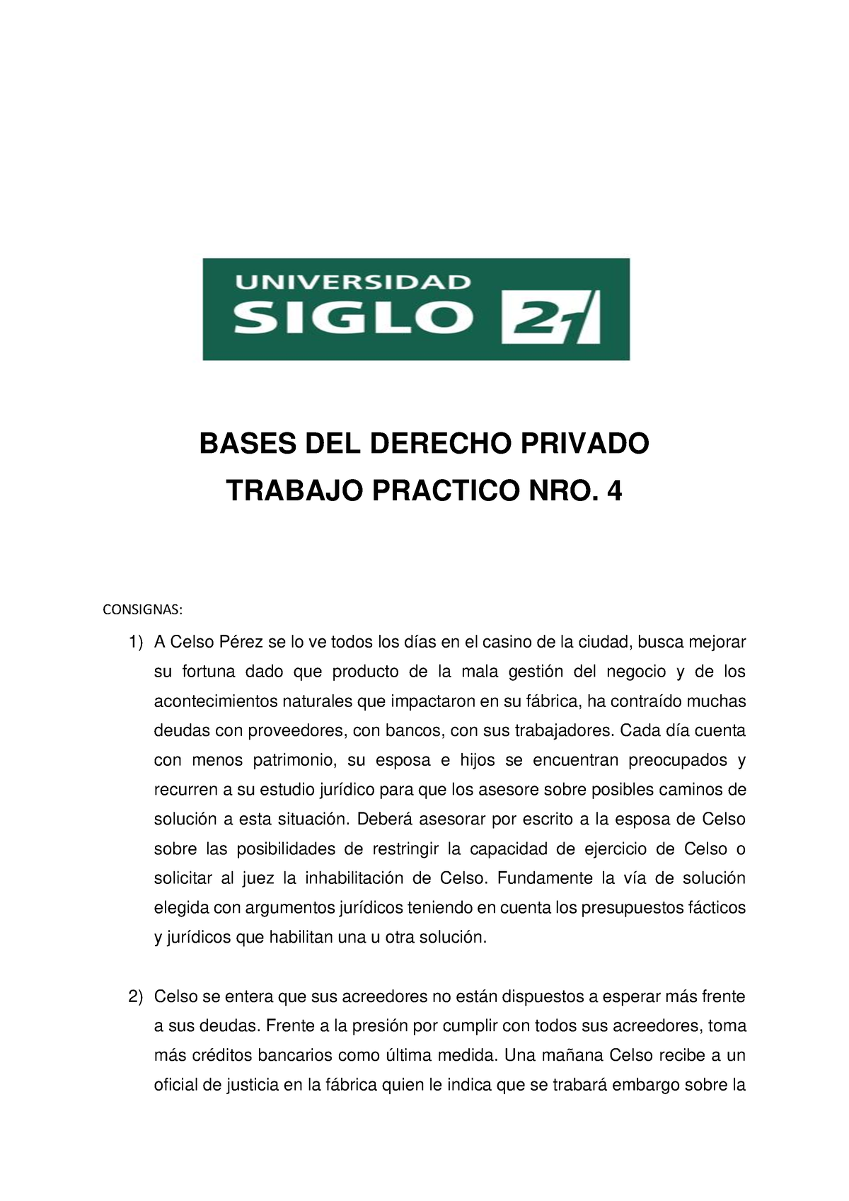 Bases Del Derecho Privado Tp Nro 4 Les Bases Del Derecho Privado