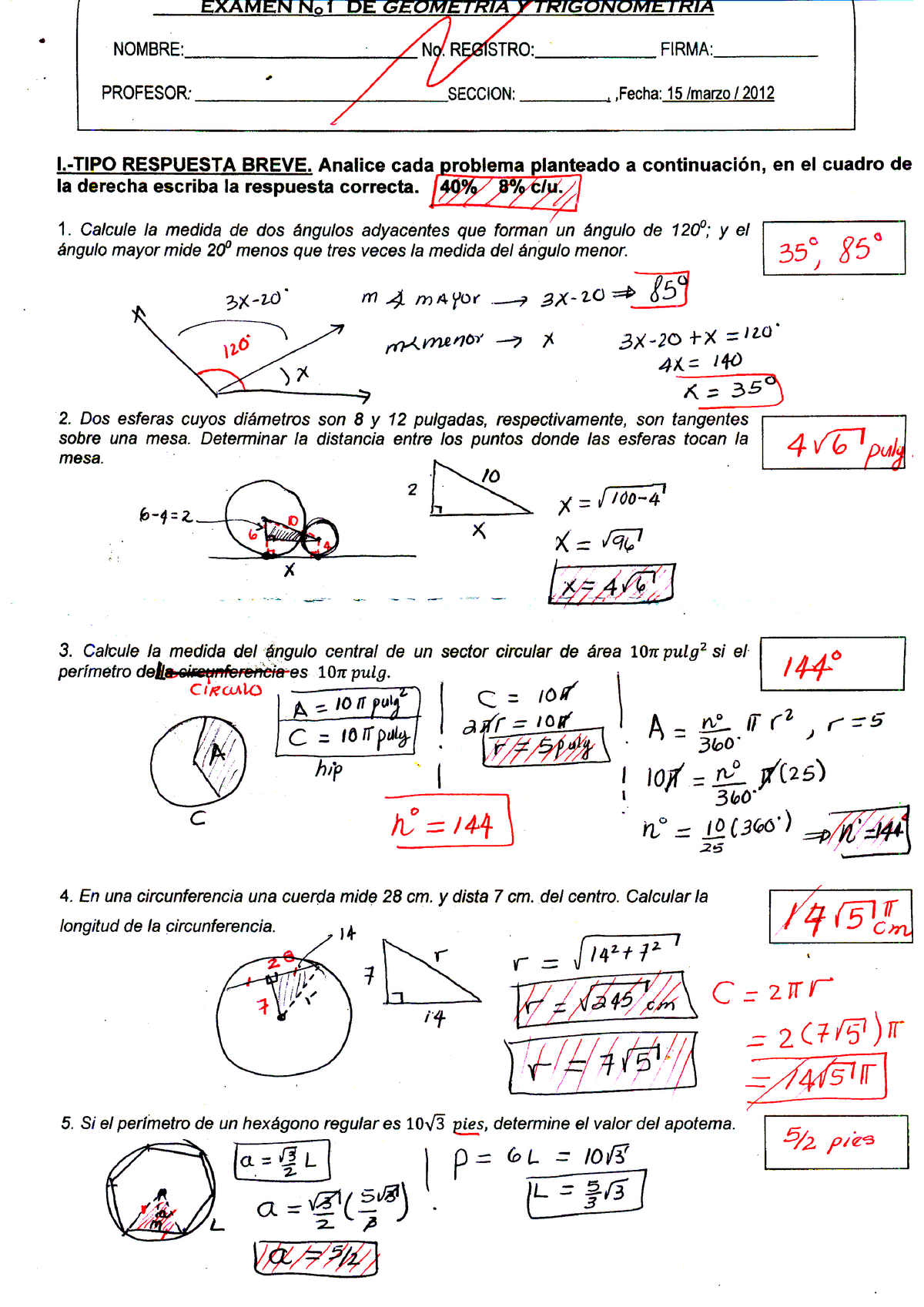 Examen Primer Parcial Mm 111 Geometria Y Trigonometria Studocu