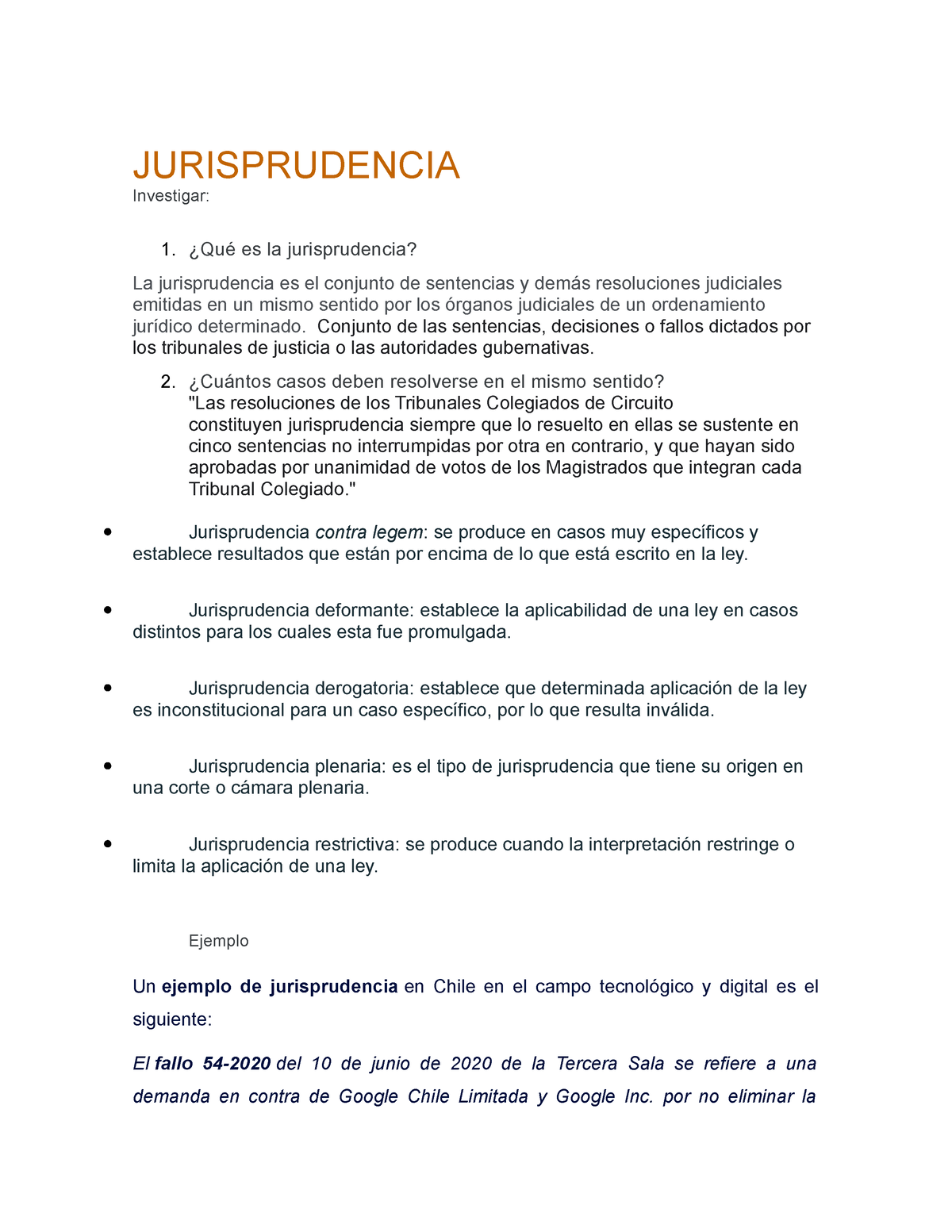 Jurisprudencia Muy Practico Jurisprudencia Investigar ¿qué Es La