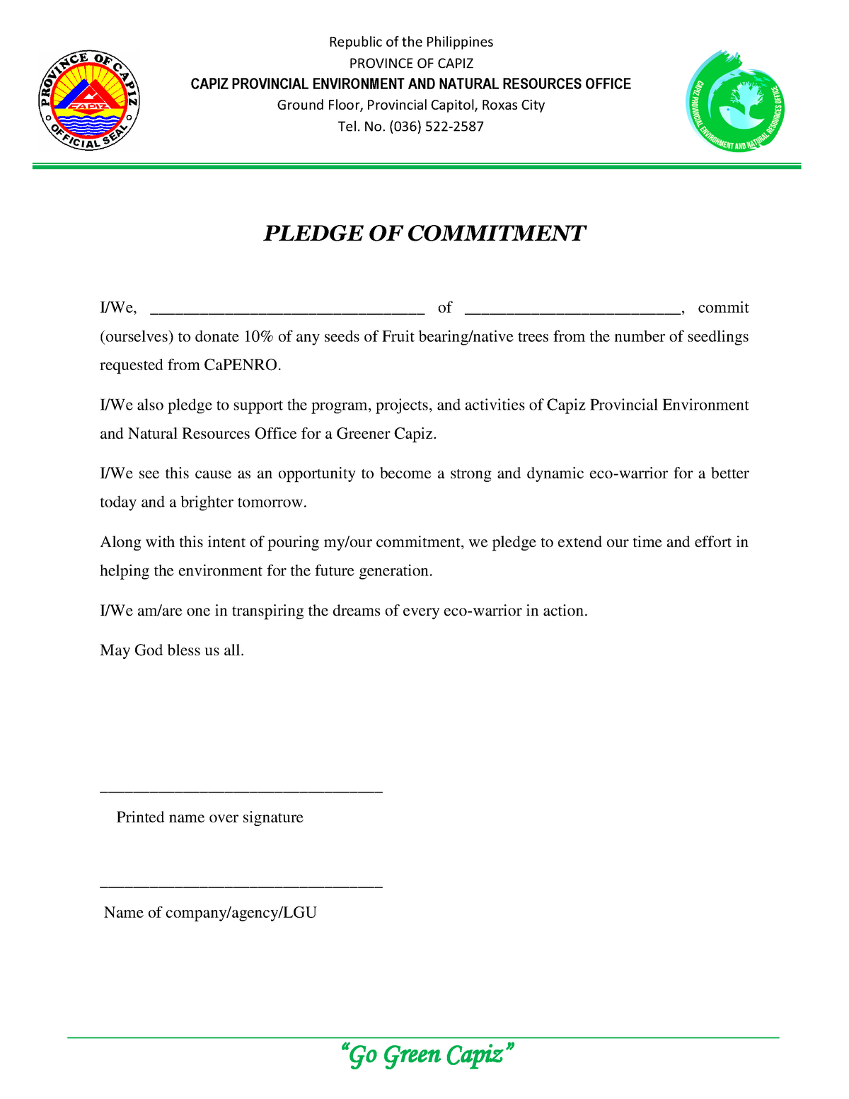 Pledge Of Commitment Basic Content English Slu Studocu