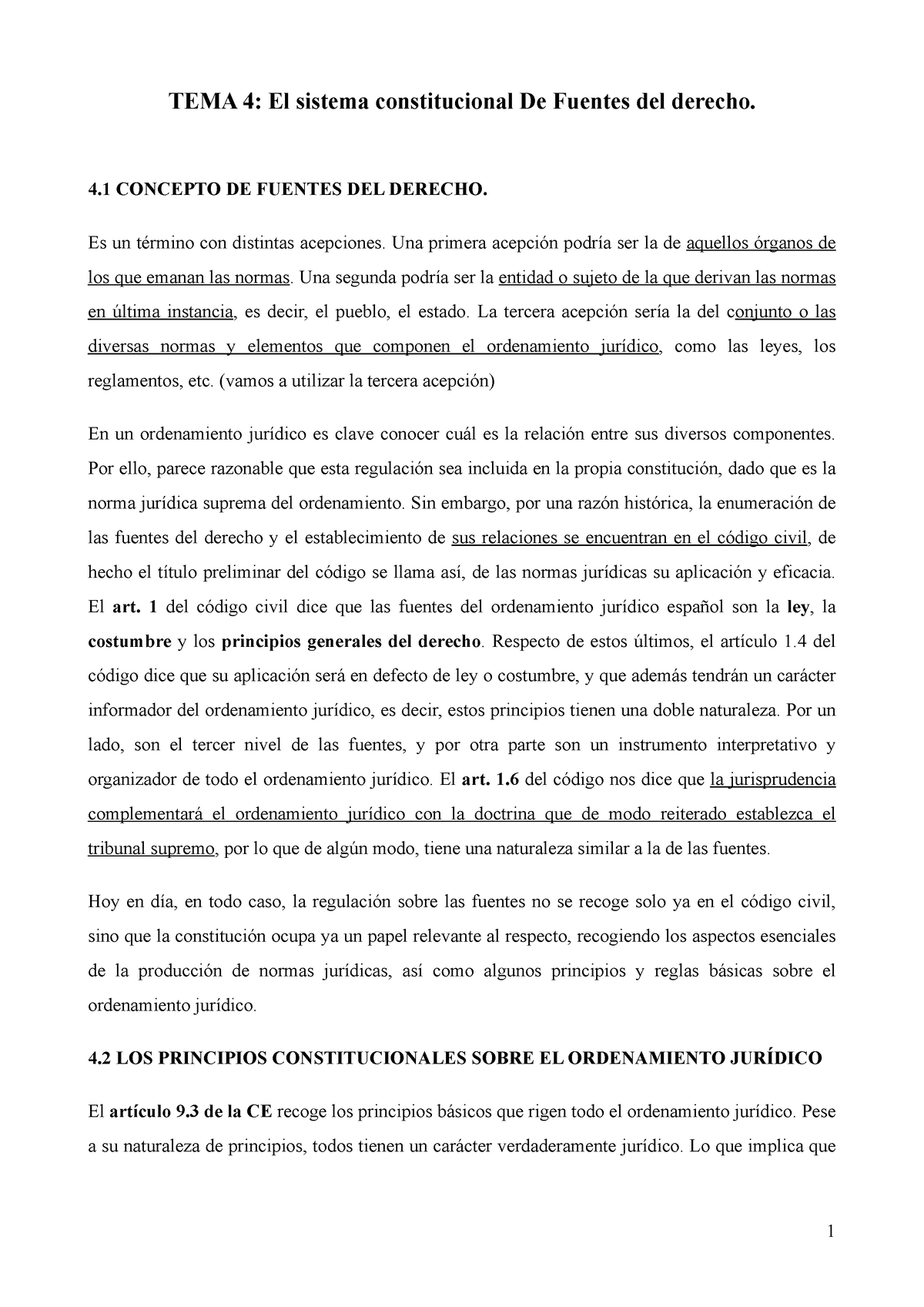 Parcial 2 Consti Tema 4 El Sistema Constitucional De Fuentes Del