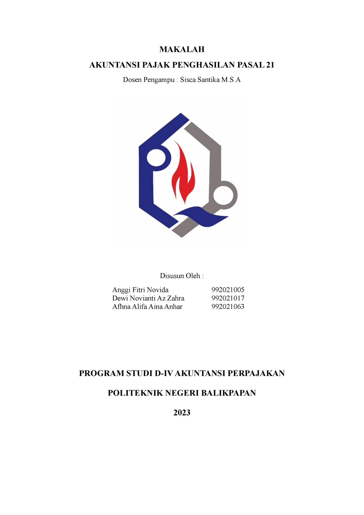 Makalah Akuntansi Perpajakan Kelompok 5 Makalah Akuntansi Pajak