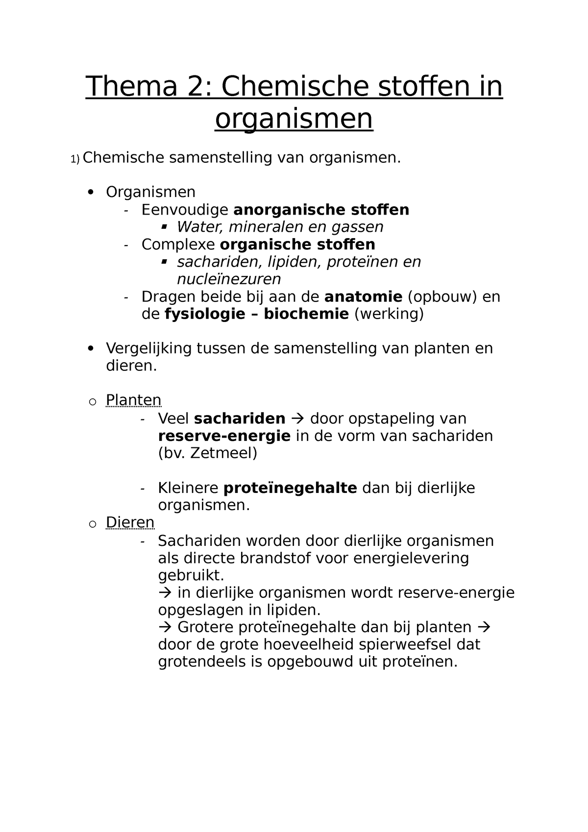 Thema 2 Biologie Biogenie 52 Thema 2 Chemische Stoffen In