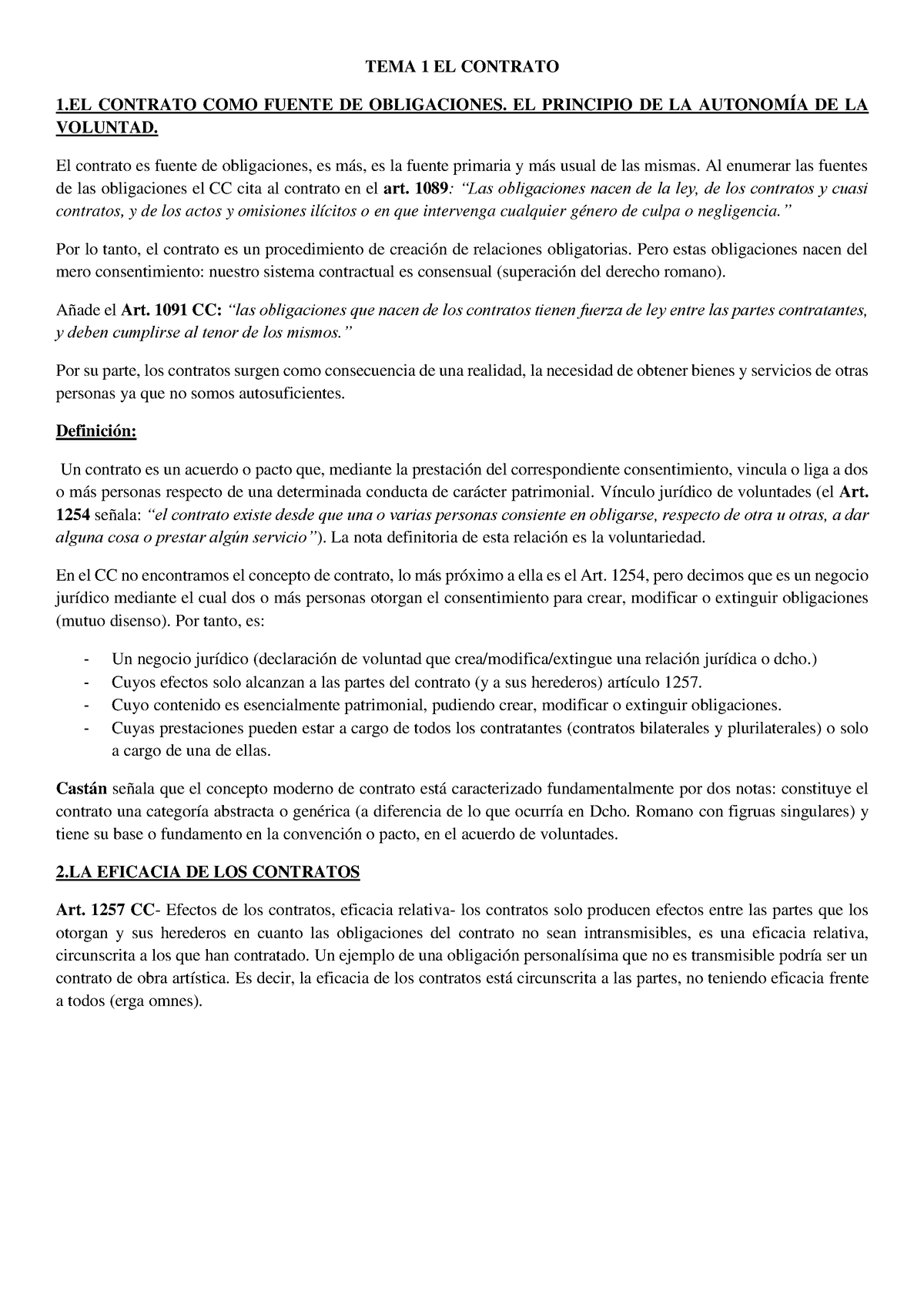 Tema 1 Contratos Definitivo Tema 1 El Contrato 1 Contrato Como