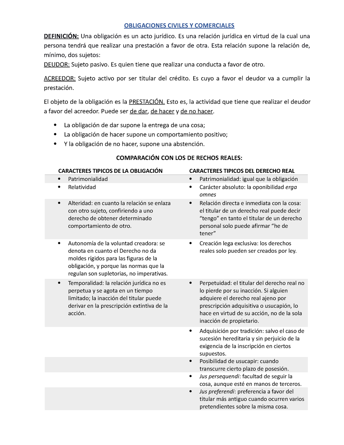 Obligaciones 1º Parcial Obligaciones Civiles Y Comerciales Uba