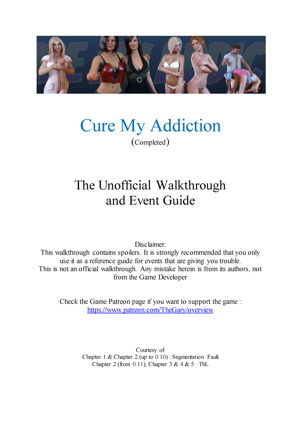 Cure My Addiction Walkthrough Cure My Addiction Completed The