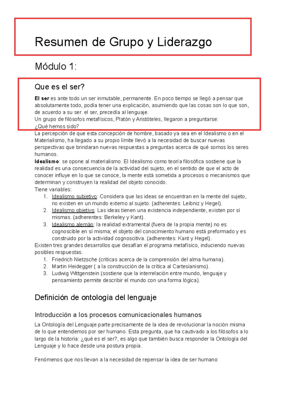 Resumen M1 Y M2 Copia Resumen De Grupo Y Liderazgo Módulo 1 Que Es