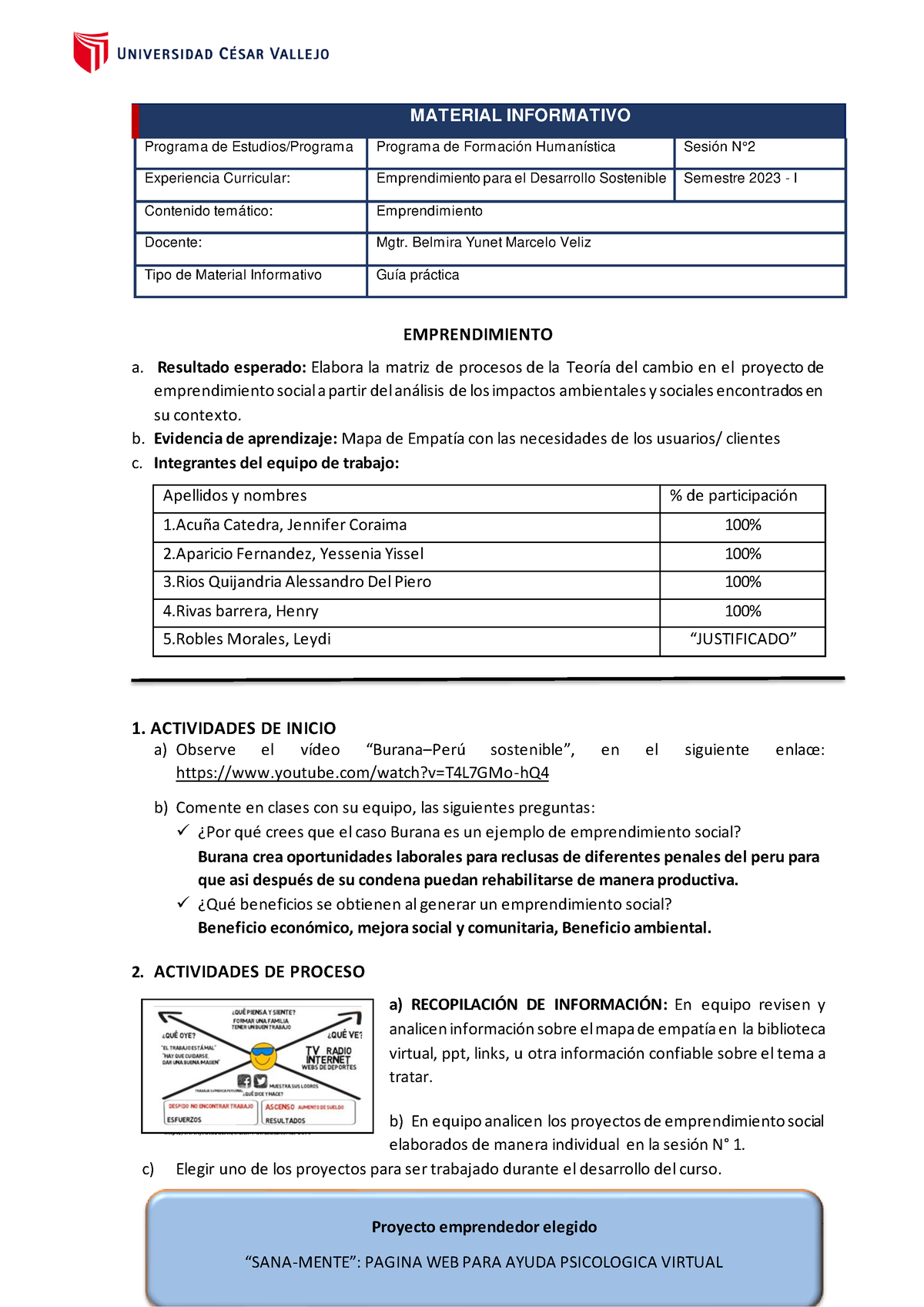 Guía Práctica N° 02 Es Una Tarea Programa De FormaciÓn HumanÍstica