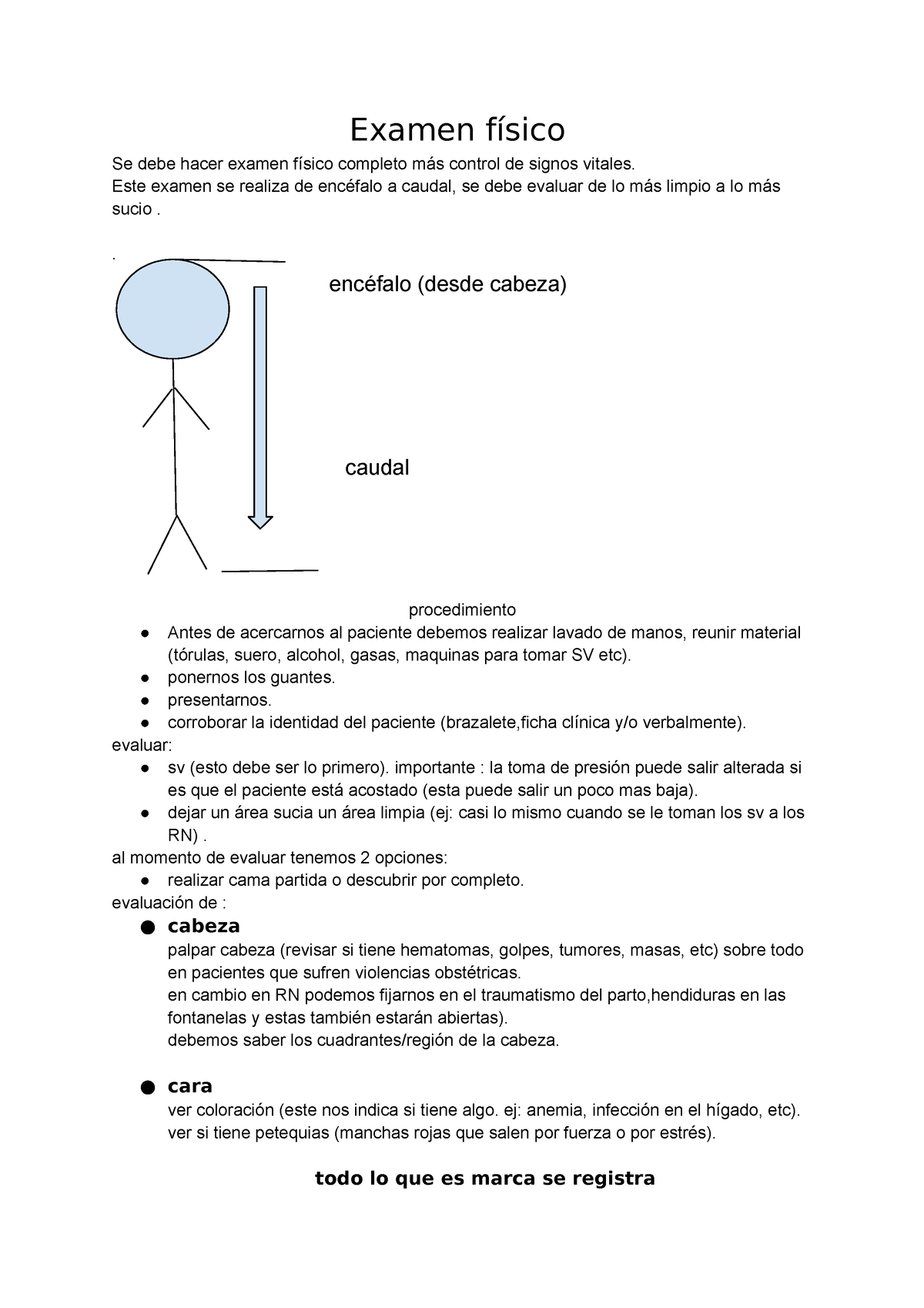 Examen Físico Desc Obstetricia Studocu