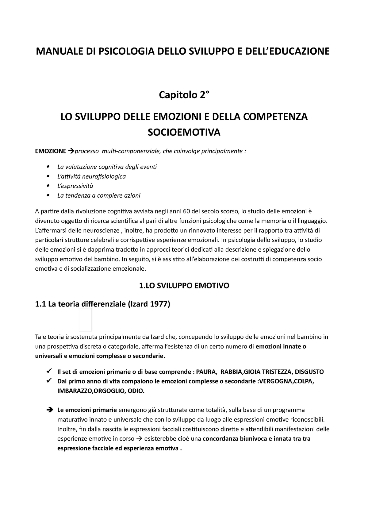 Riassunto Psicologia Dello Sviluppo Manuale Manuale Di Psicologia