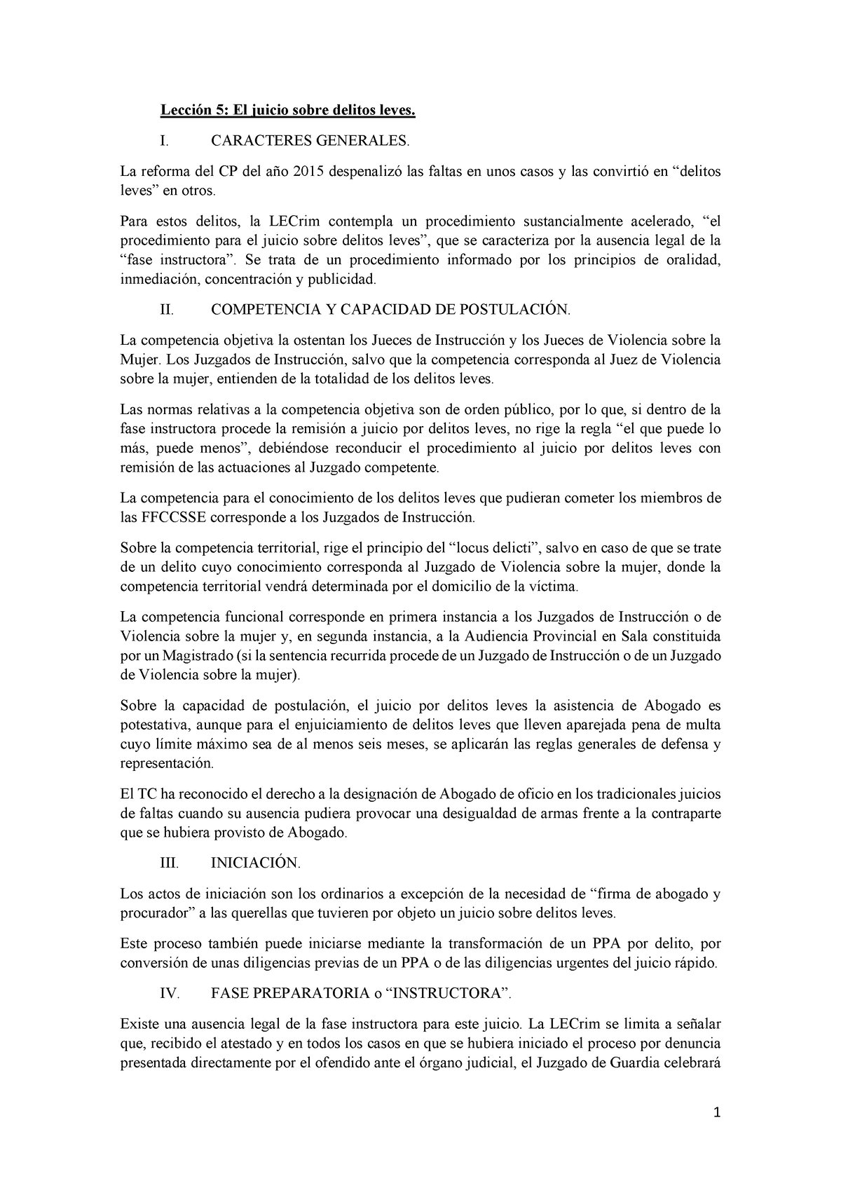 Lección 5 Del Manual Apuntes 5 1 Lección 5 El Juicio Sobre Delitos