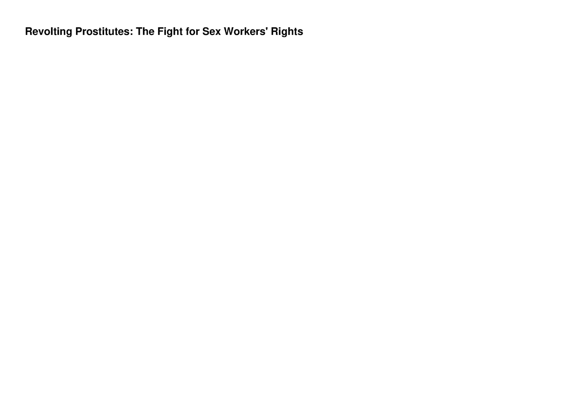 Read Pdf Revolting Prostitutes The Fight For Sex Workers Rights