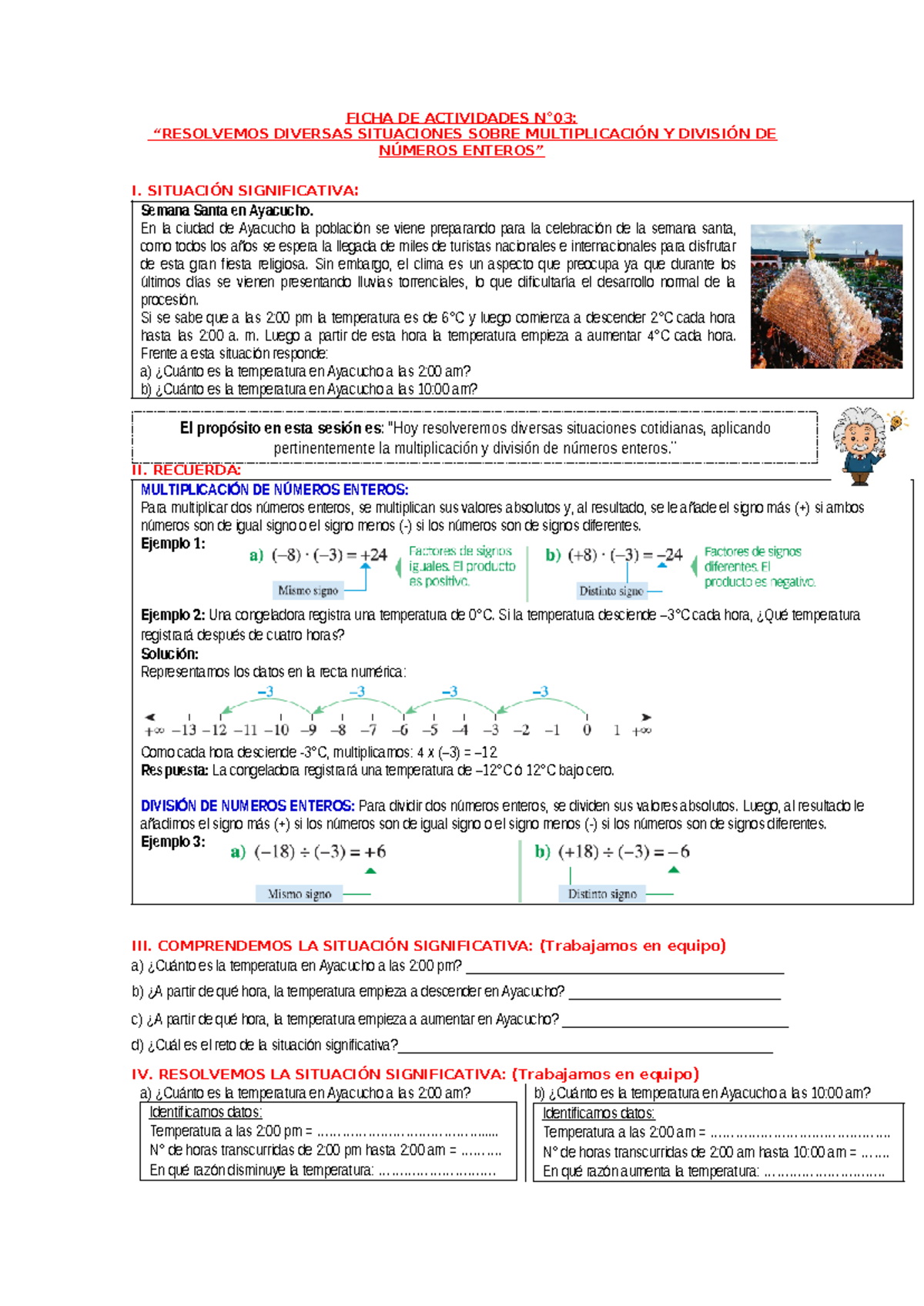 Ficha Y Tarea 3 Ses3 Uda 1 Ficha De Actividades N°03 “resolvemos