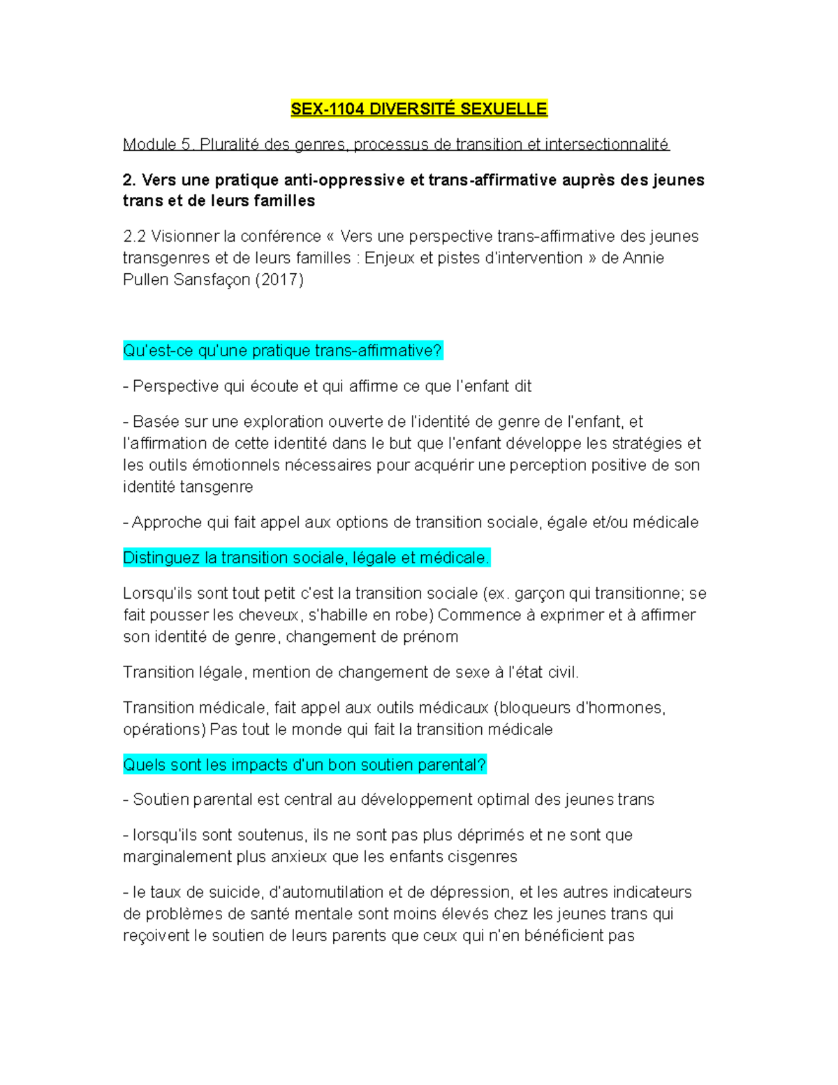 Sex 1104 Module 5 Point 2 Sex 1104 DiversitÉ Sexuelle Module 5