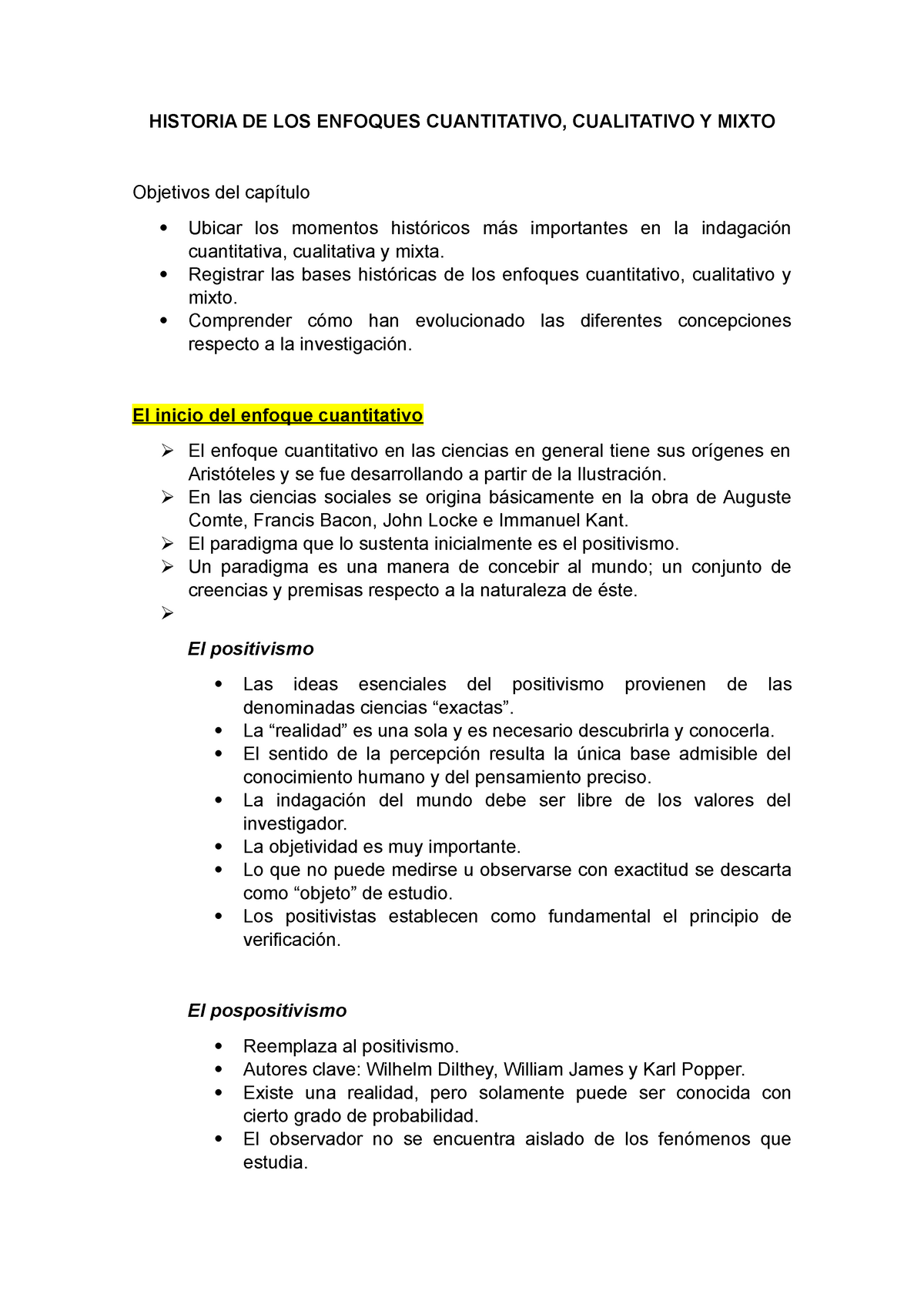 Historia De Los Enfoques Cuantitativo Historia De Los Enfoques