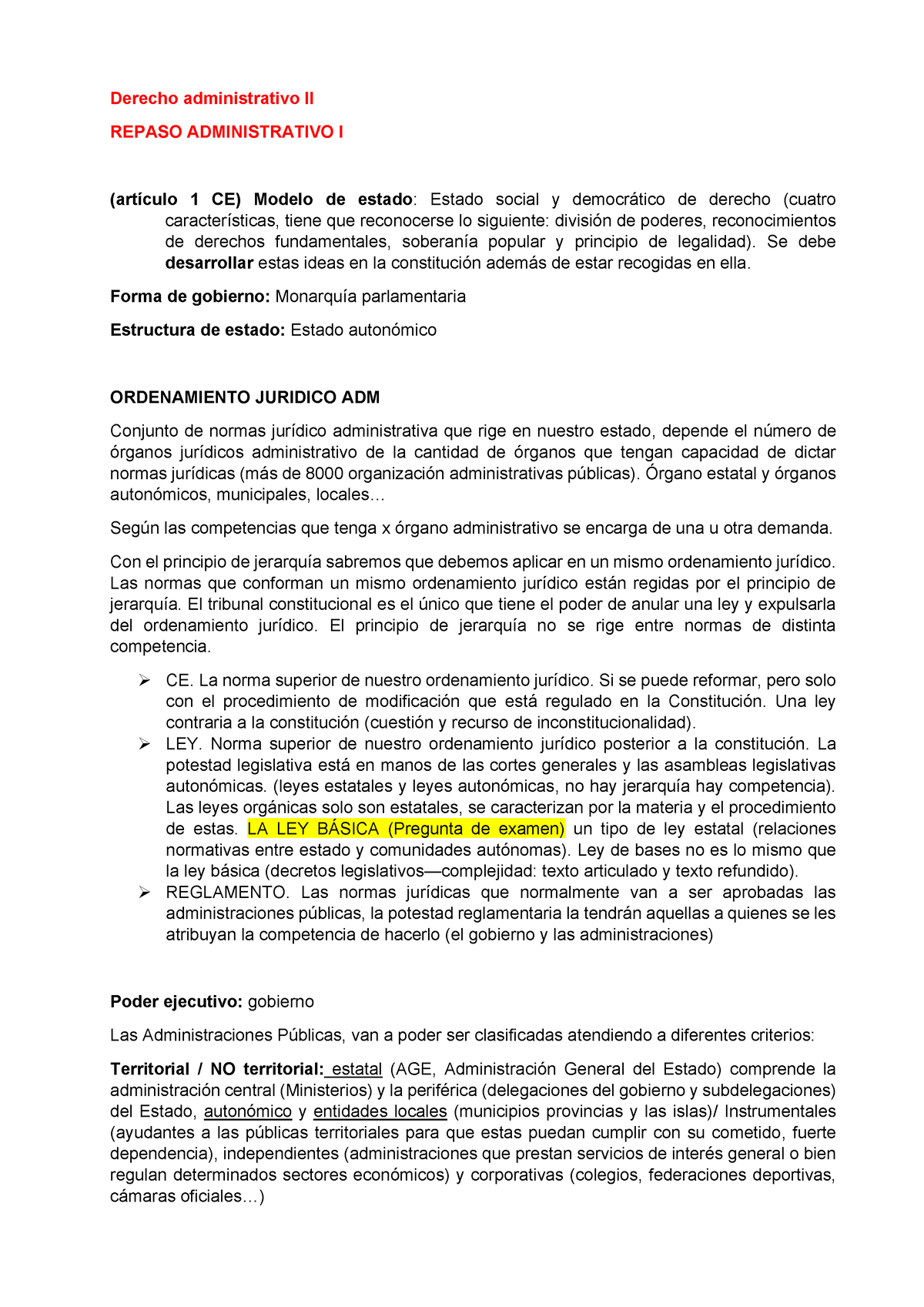 Derecho Administrativo Ii Derecho Administrativo Ii Repaso