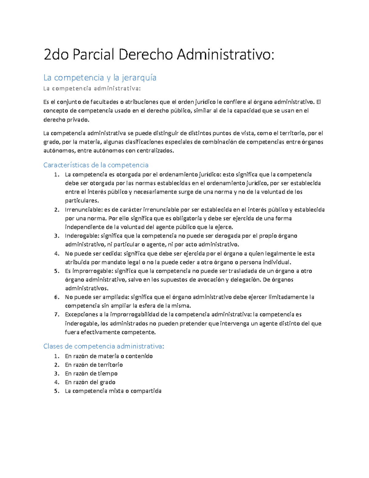 2do Parcial Derecho Administrativo 2do Parcial Derecho Administrativo