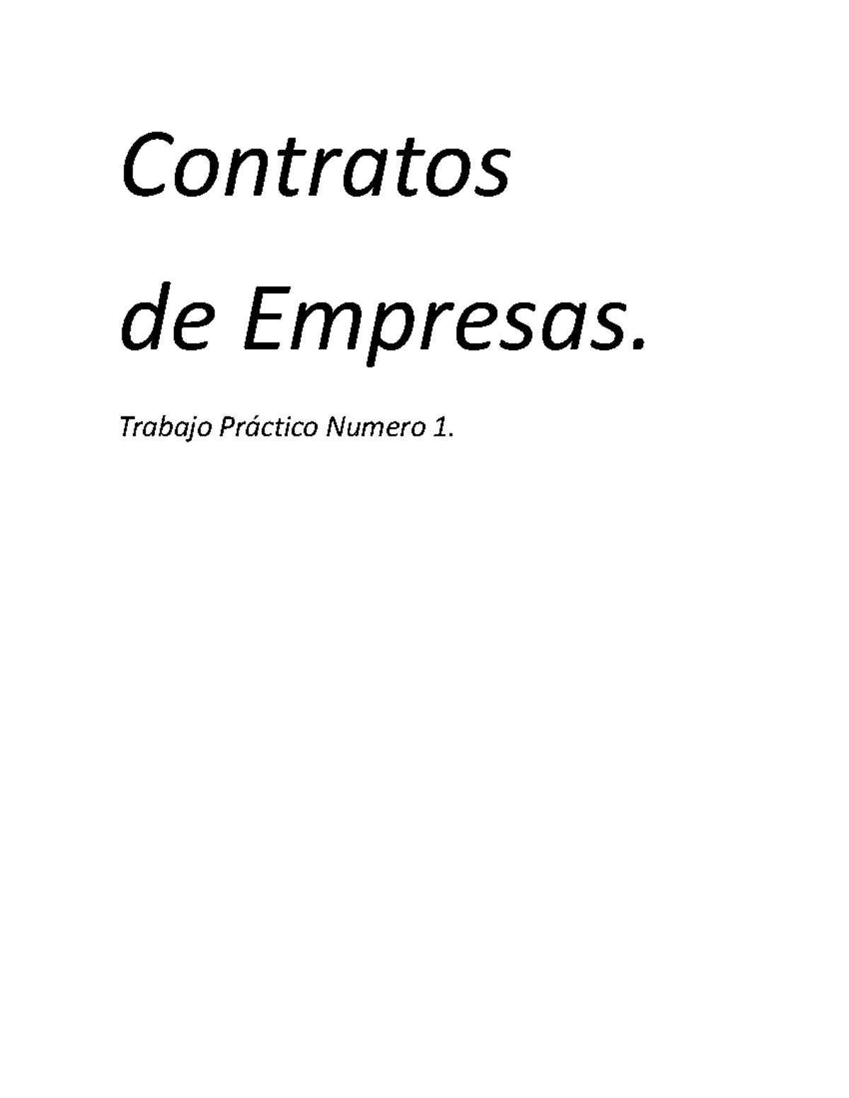 Tp Contrato De Empr Definitorio Contratos De Empresas Trabajo