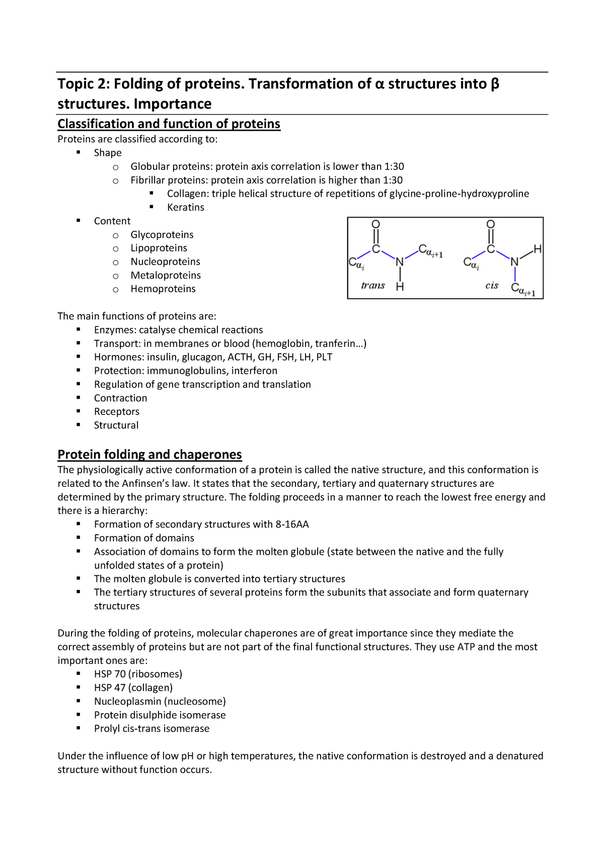 Biochemistry Notes Topic 2 Warning Tt Undefined Function 32