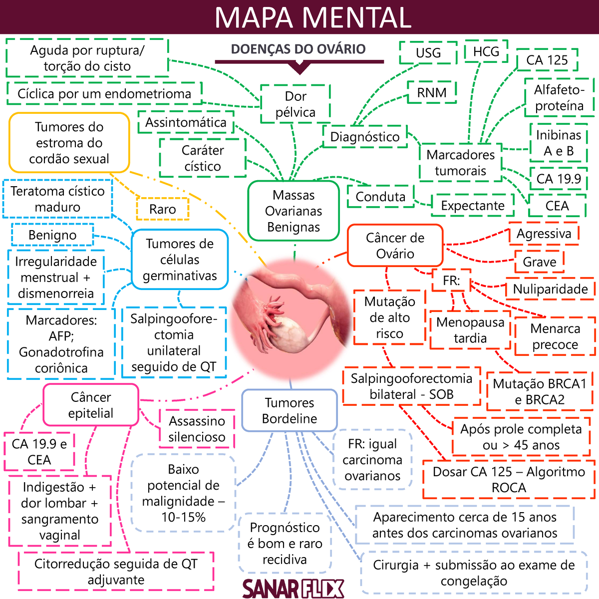 Mapa Mental Doen Ã§as Do Ov Ã¡rio DoenÇas DoovÁrio Mapa Mental Massas