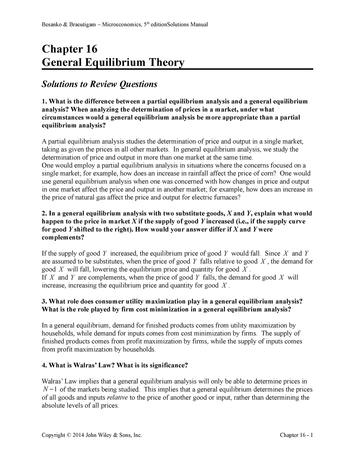 283990357 Ch16solution Manual Chapter 16 General Equilibrium Theory