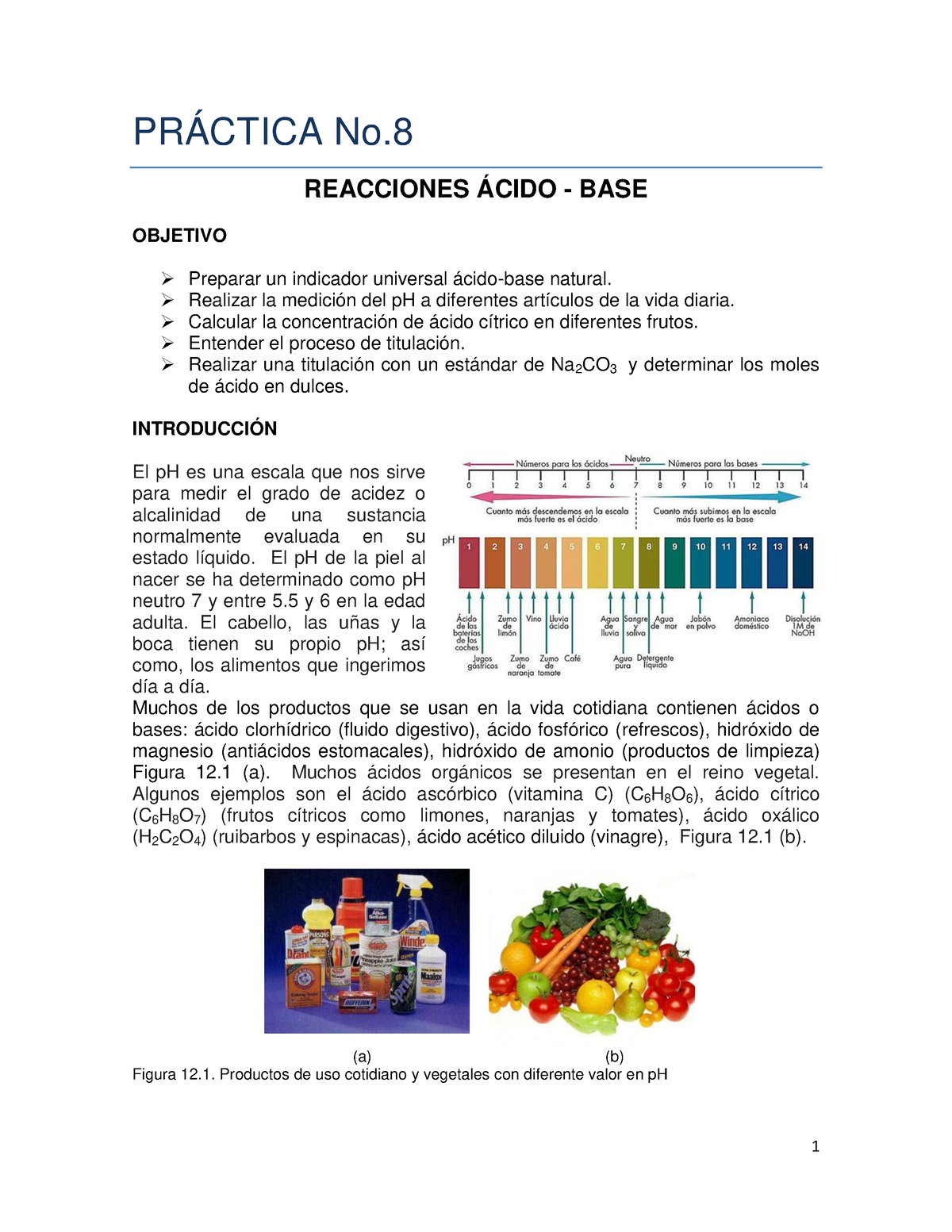 Práctica 8 Reacciones Acido Base PrÁctica No Reacciones Ácido Base