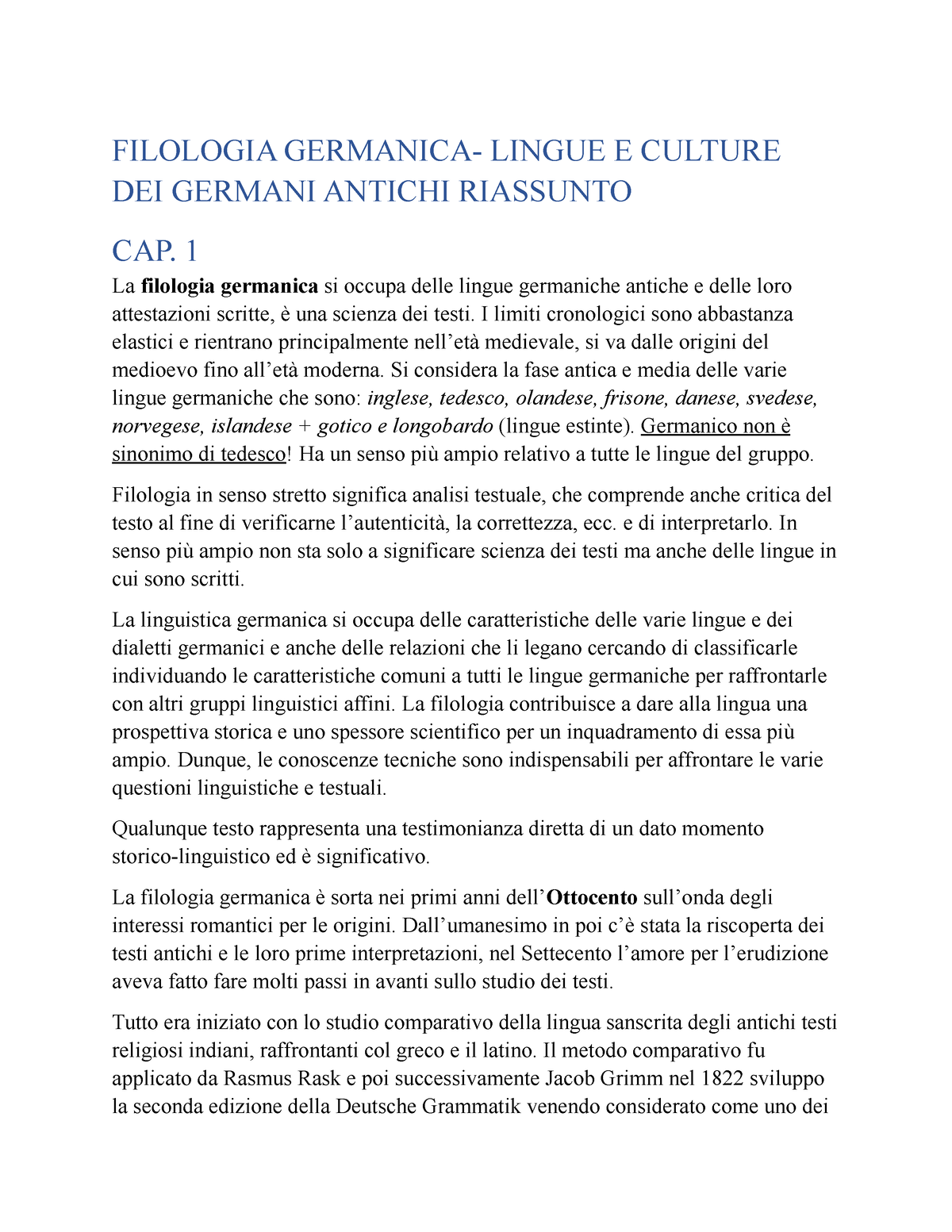 Filologia Germanica Onestini Filologia Germanica Lingue E Culture