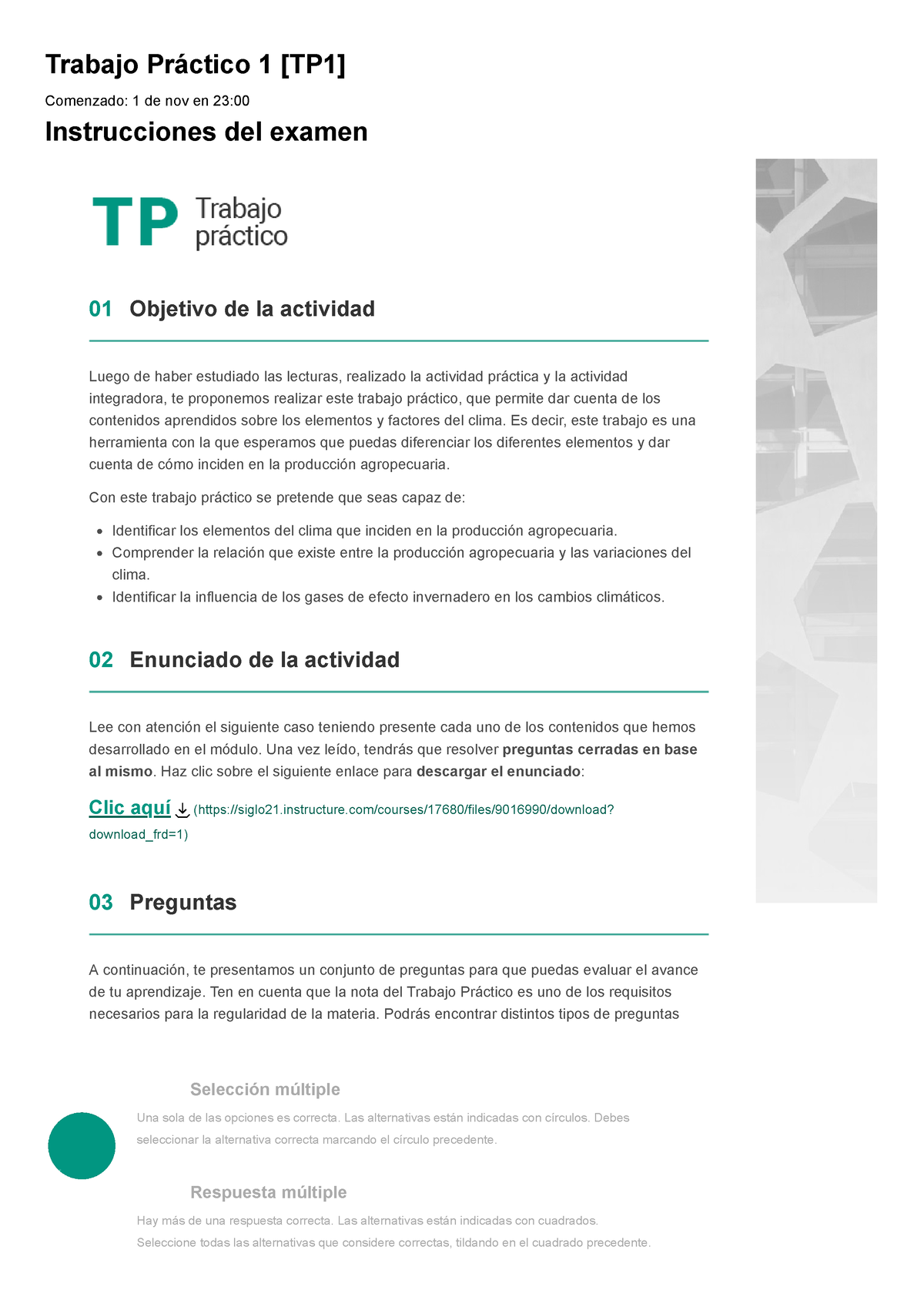 Examen Trabajo Práctico 1 Tp1 90 Trabajo Práctico 1 Tp1 Comenzado