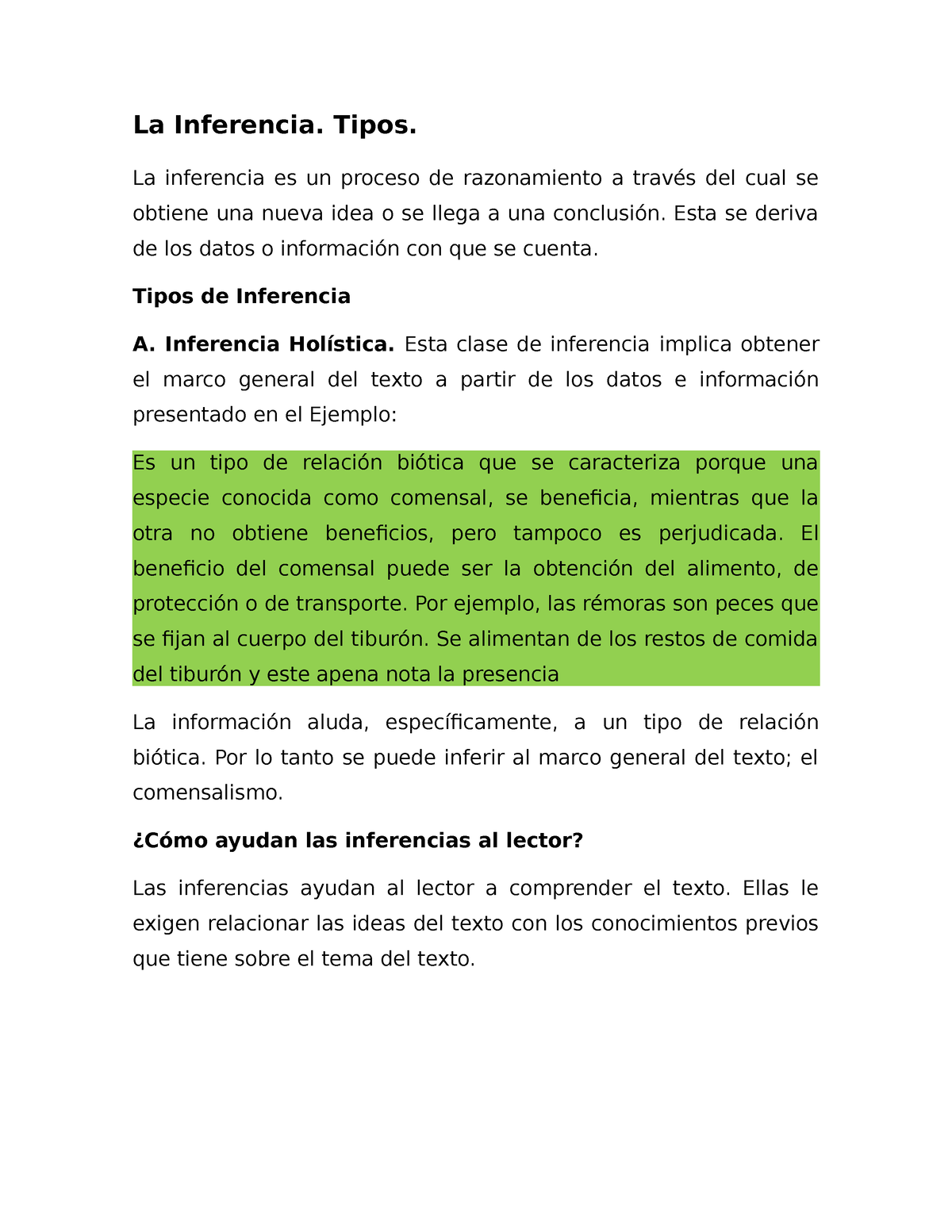 21 La Inferencia Teoria La Inferencia Tipos La Inferencia Es Un