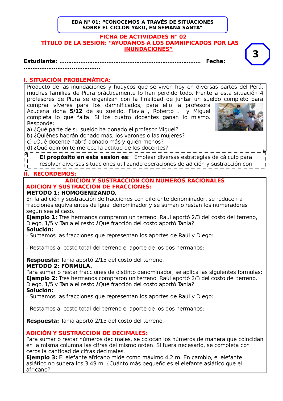 Ficha 2 3ro Eda1 Ficha De Actividades N° 02 TÍtulo De La SesiÓn