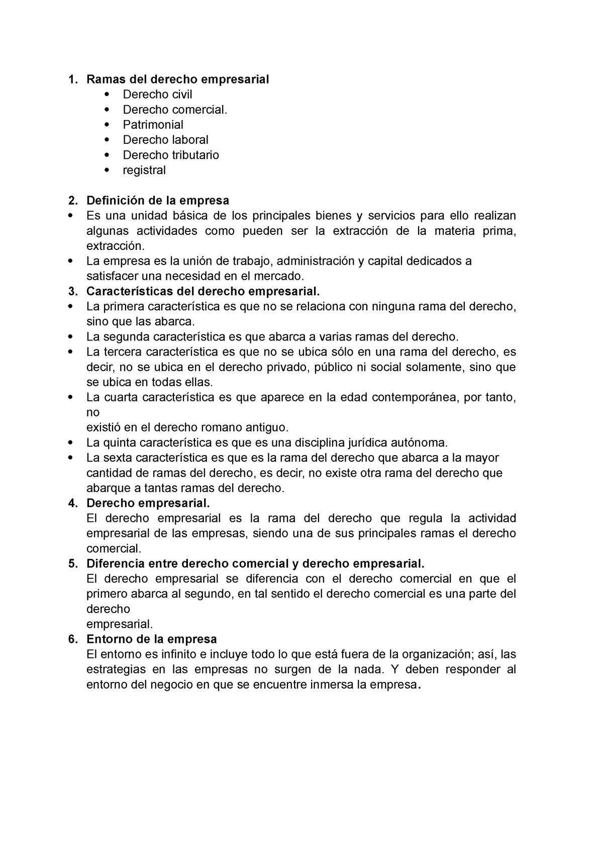 Examen Medio Curso Ramas Del Derecho Empresarial Ramas Del Derecho