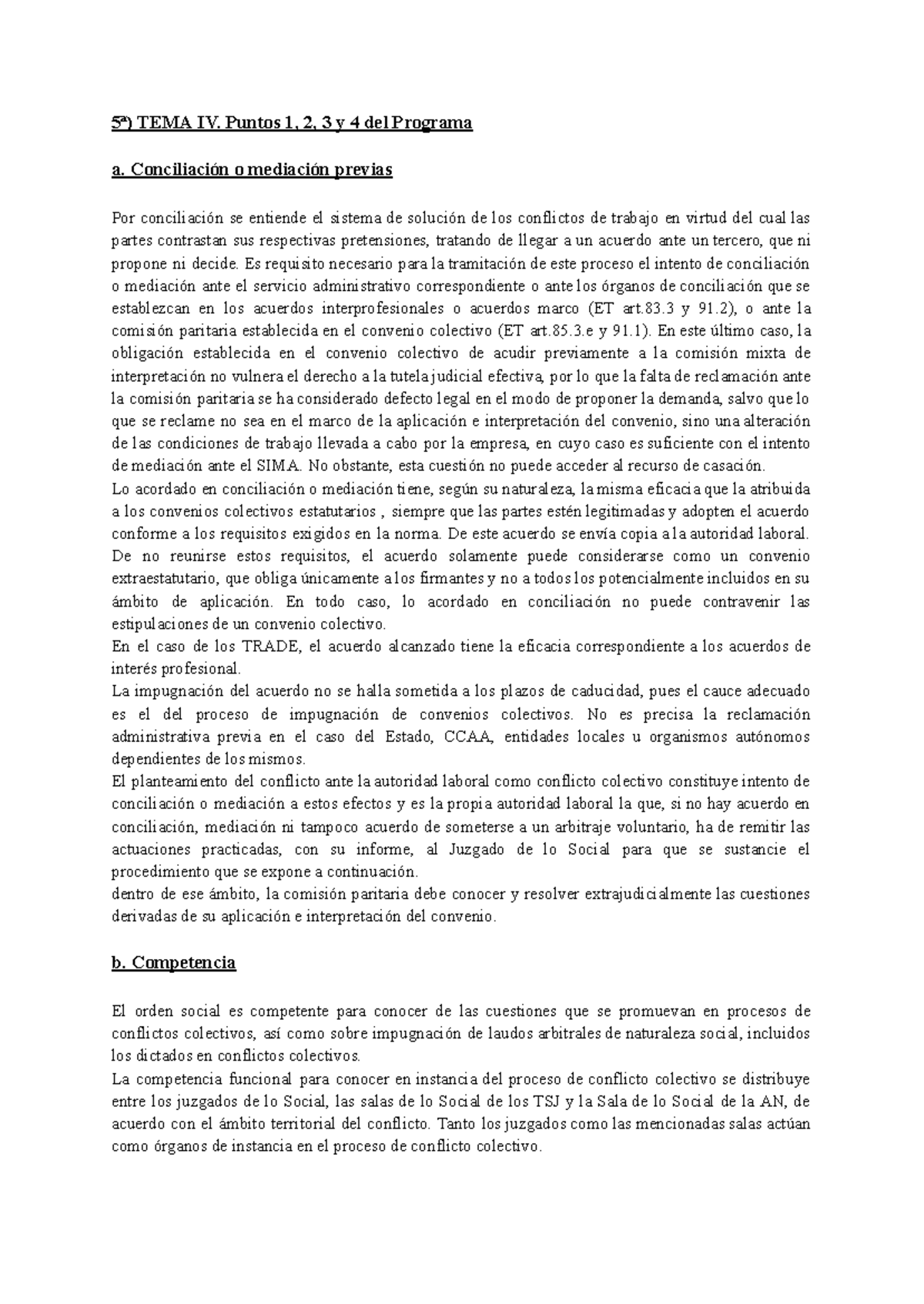 Puntos 5 Y 6 De Conflictos 5ª Tema Iv Puntos 1 2 3 Y 4 Del