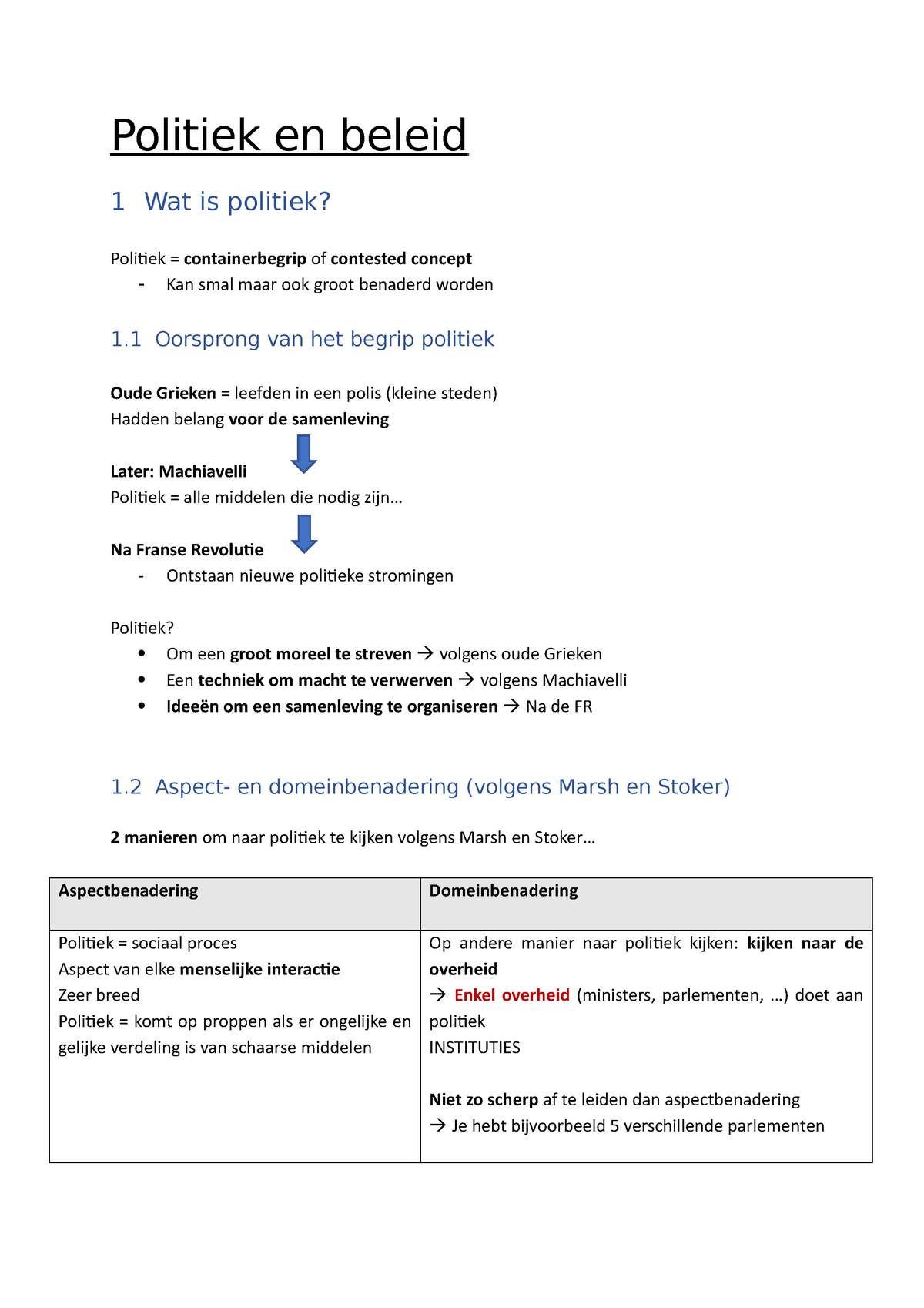 Politiek En Beleid Pandb 1e Jaar Sociaal Werk Politiek En Beleid 1