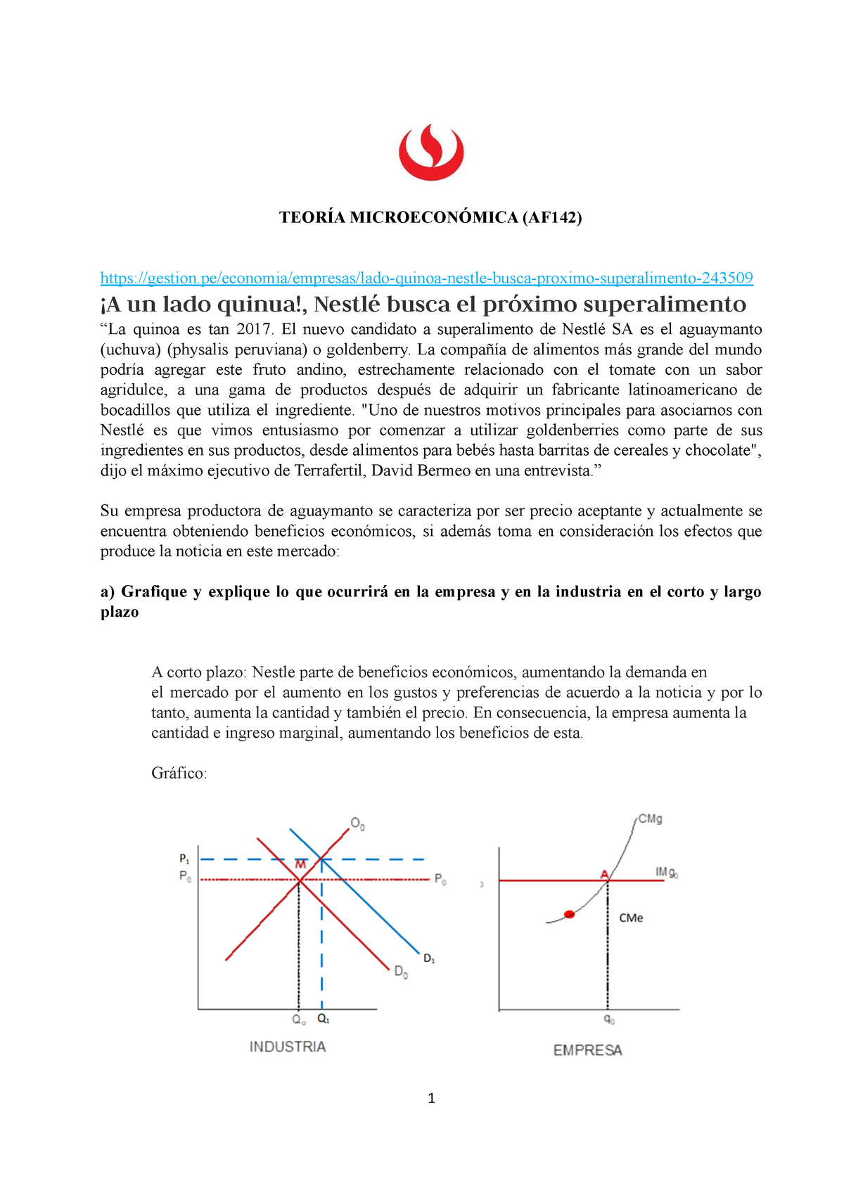 Caso 7 Sesión 10 Competencia Perfecta A Largo Plazo TeorÍa