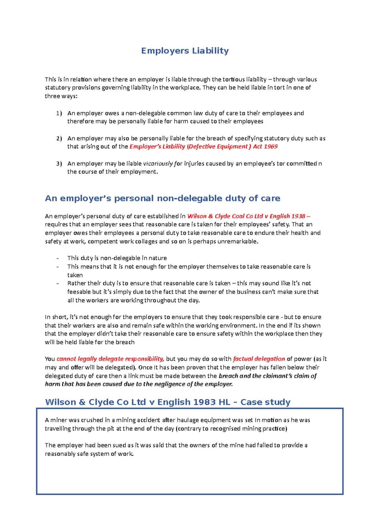 Employers Liability Employers Liability This Is In Relation Where