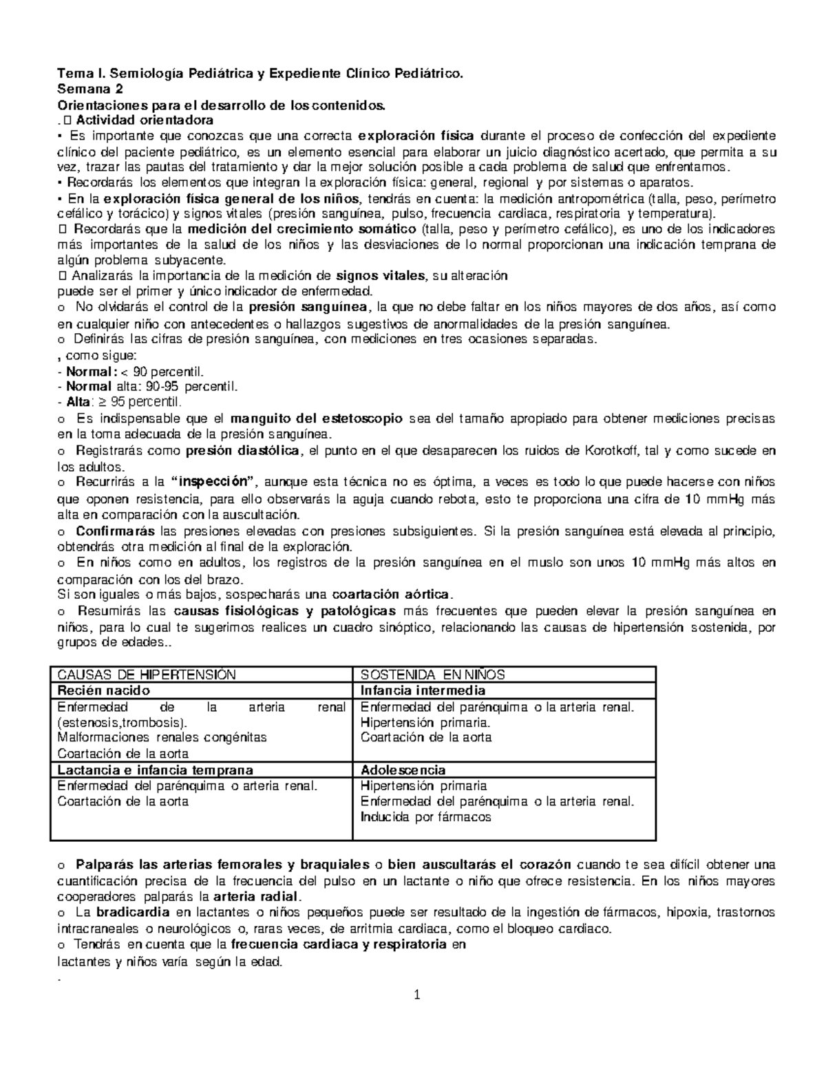 Examen Físico De Recién Nacido Tema I Semiología Pediátrica Y