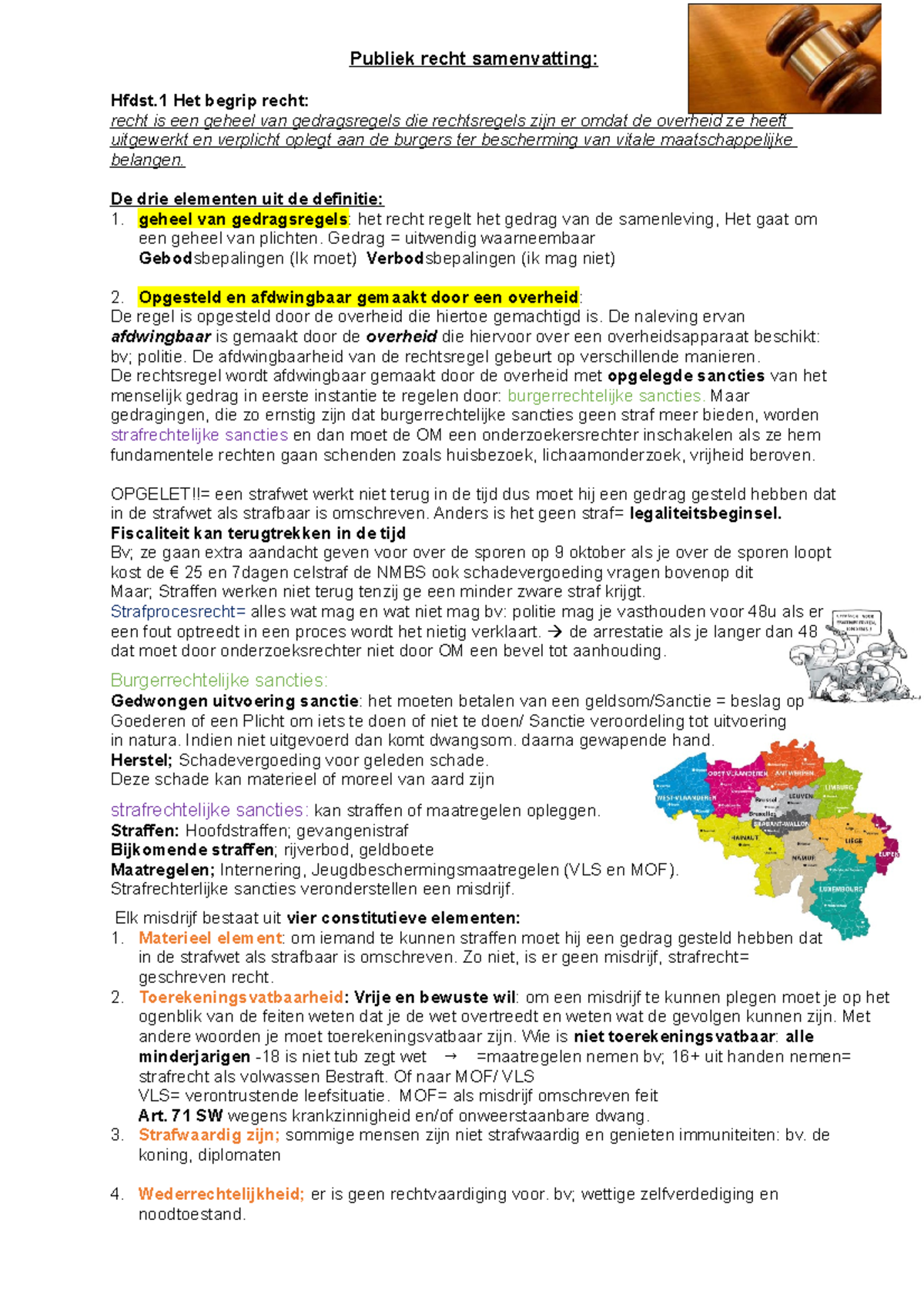 Publiek Recht Samenvatting Publiek Recht Samenvatting Hfdst Het