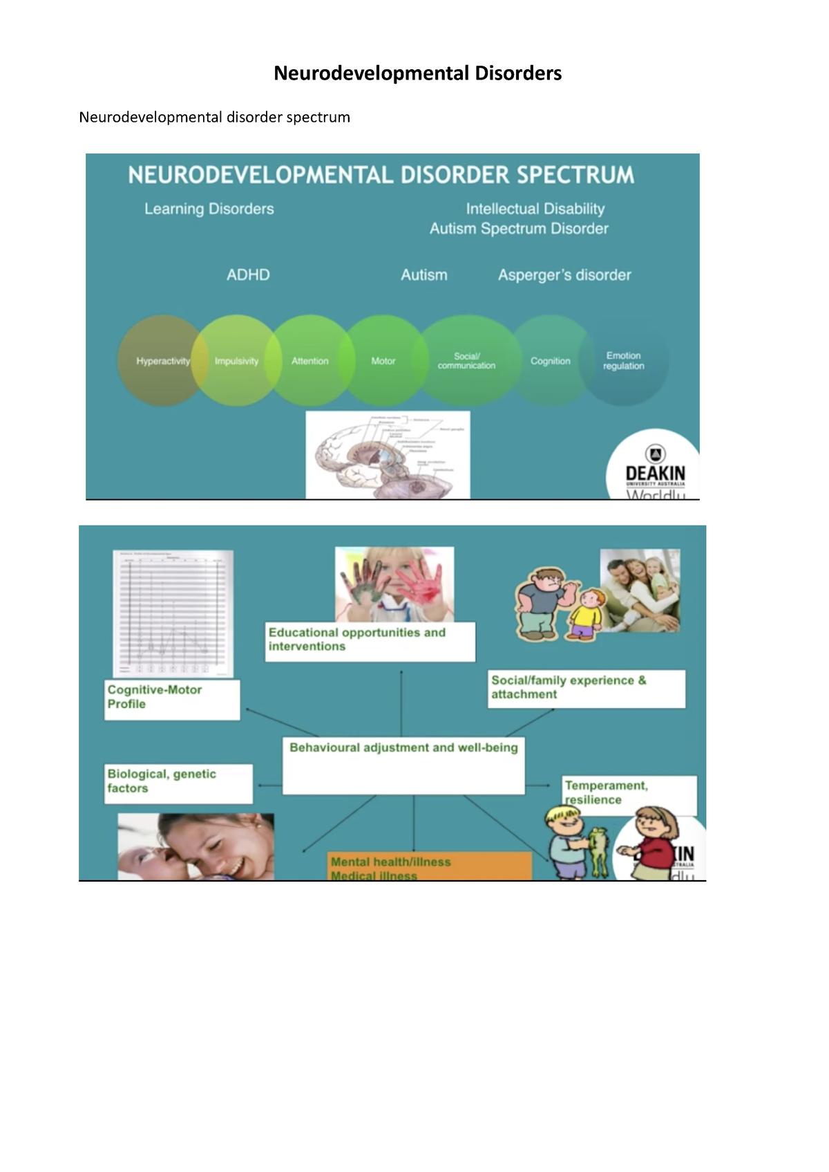 Week 11 Neurodevelopmental Disorders Neurodevelopmental Disorders