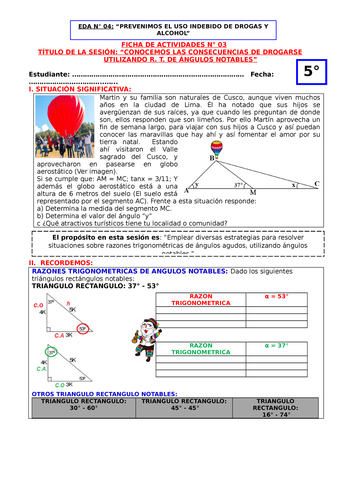 Ficha 3 5to Eda4 Ayudar Ficha De Actividades N° 03 TÍtulo De La