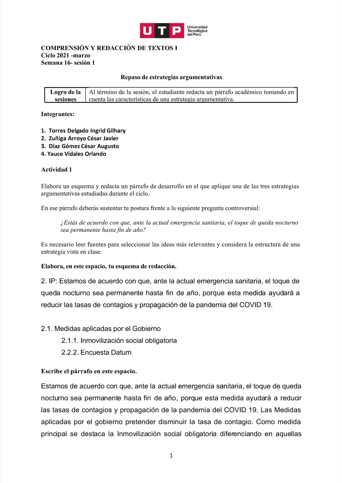 Pdf S16s1 Repaso De Estrategias Argumentativas Compress ComprensiÓn Y