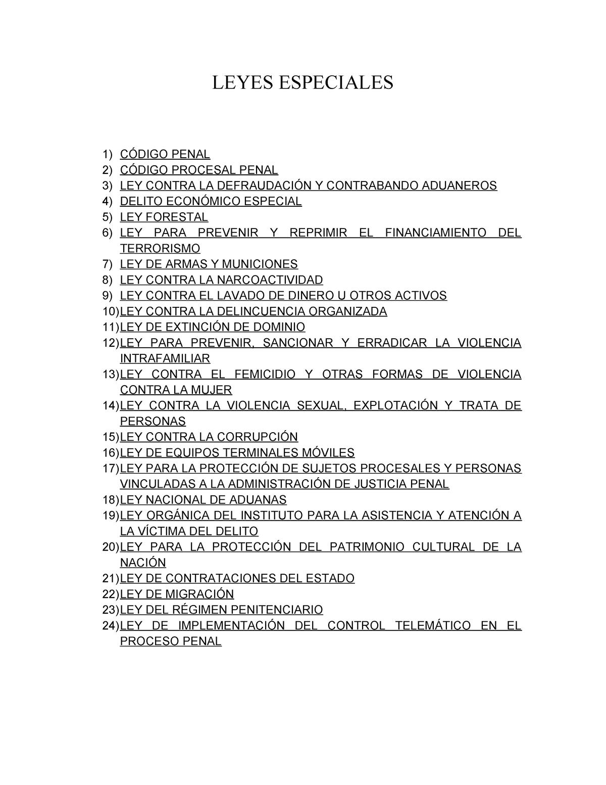 Leyes Especiales Educacion Util Leyes Especiales 1 CÓdigo Penal 2