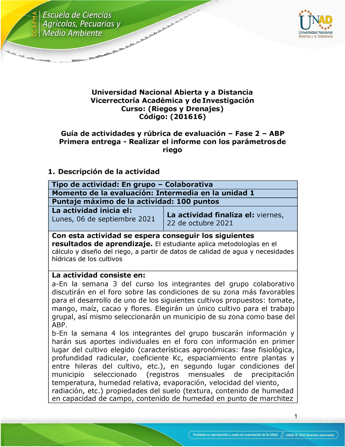 Guía De Actividades Y Rúbrica De Evaluación Unidad 1 Fase 2 Abp