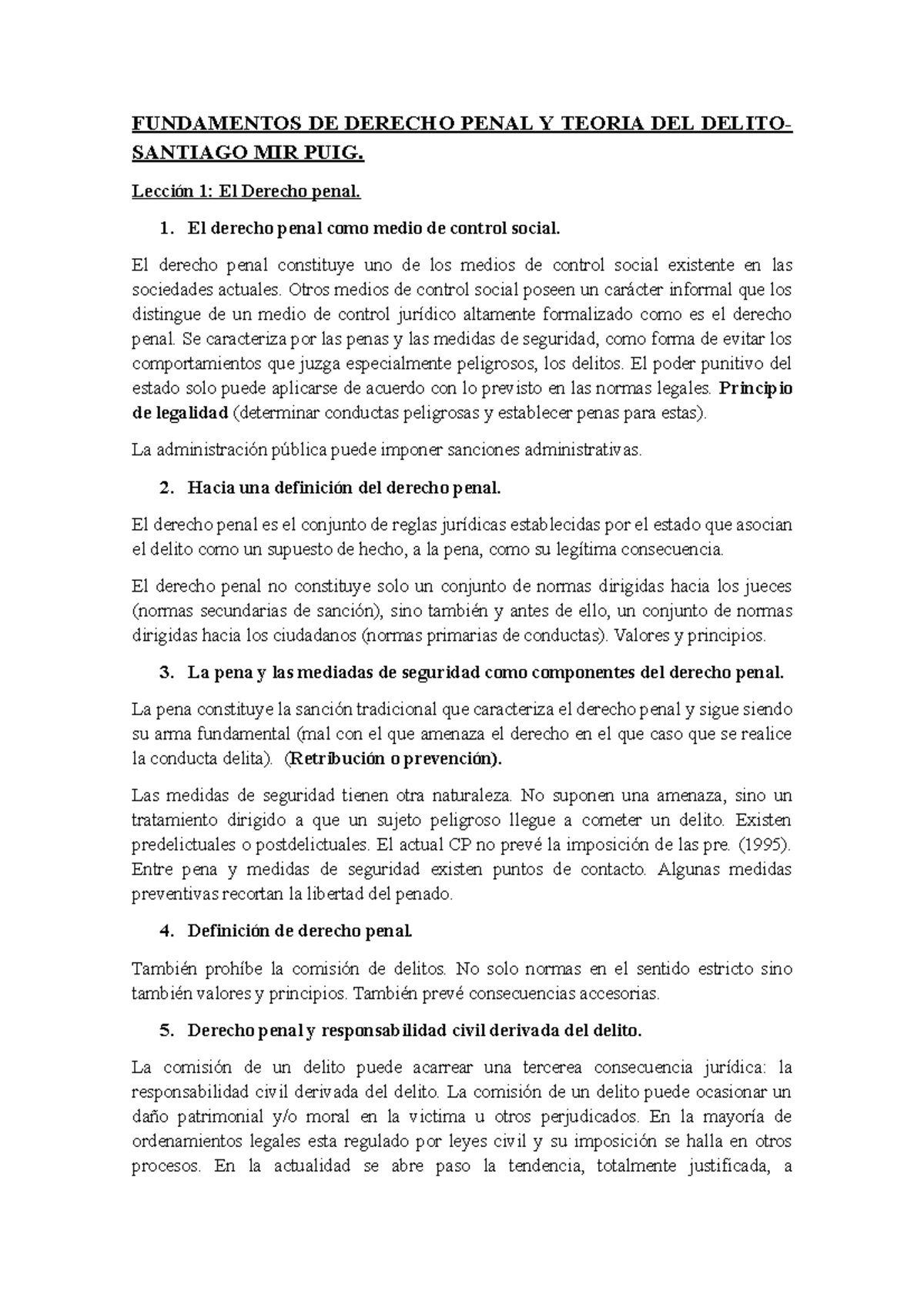 Capítulos De 1 Al 14 Manual Fundamentos De Derecho Penal Y Teoria